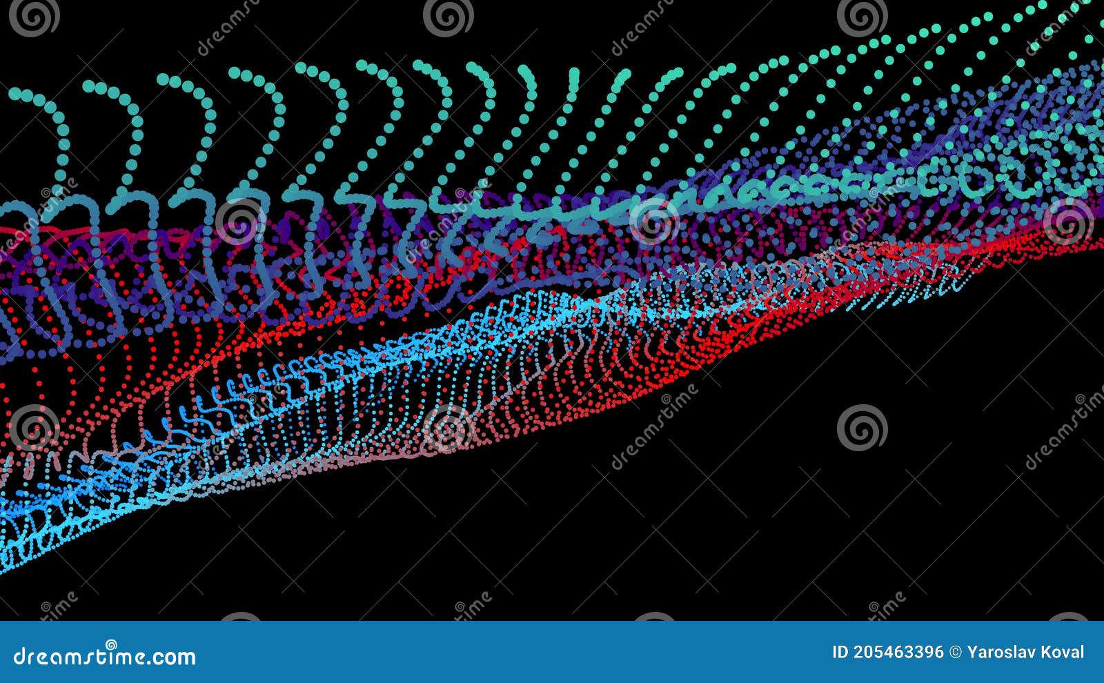 Node 3d Data Array Dots Organized To Network Data Flow Deep Big Surface Nodes As Mesh Grid