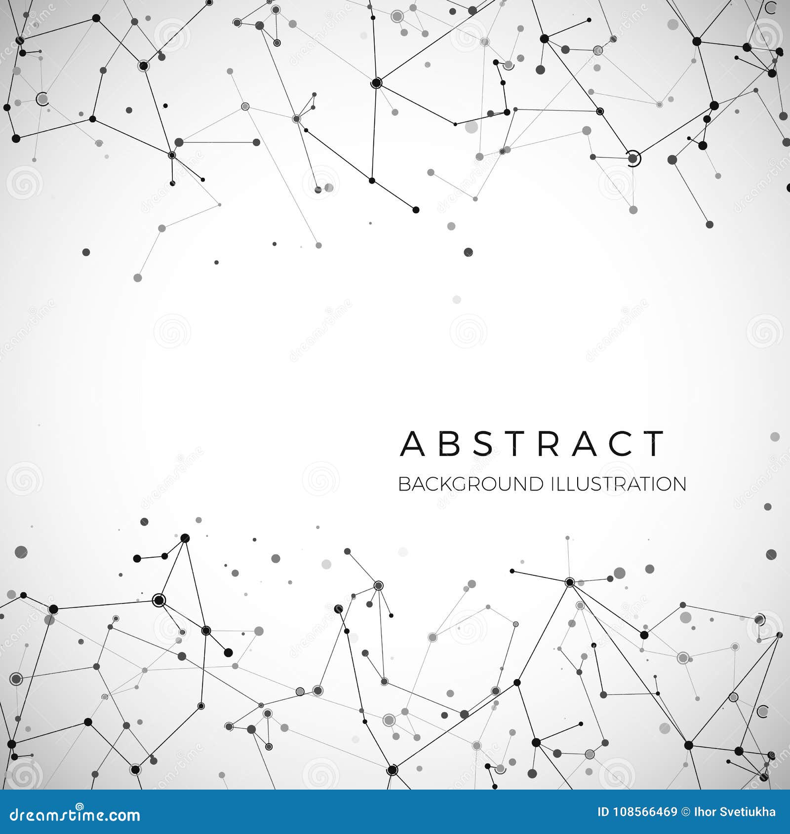 Node, Dots and Lines. Abstract Particles Geometric Graphic Background ...