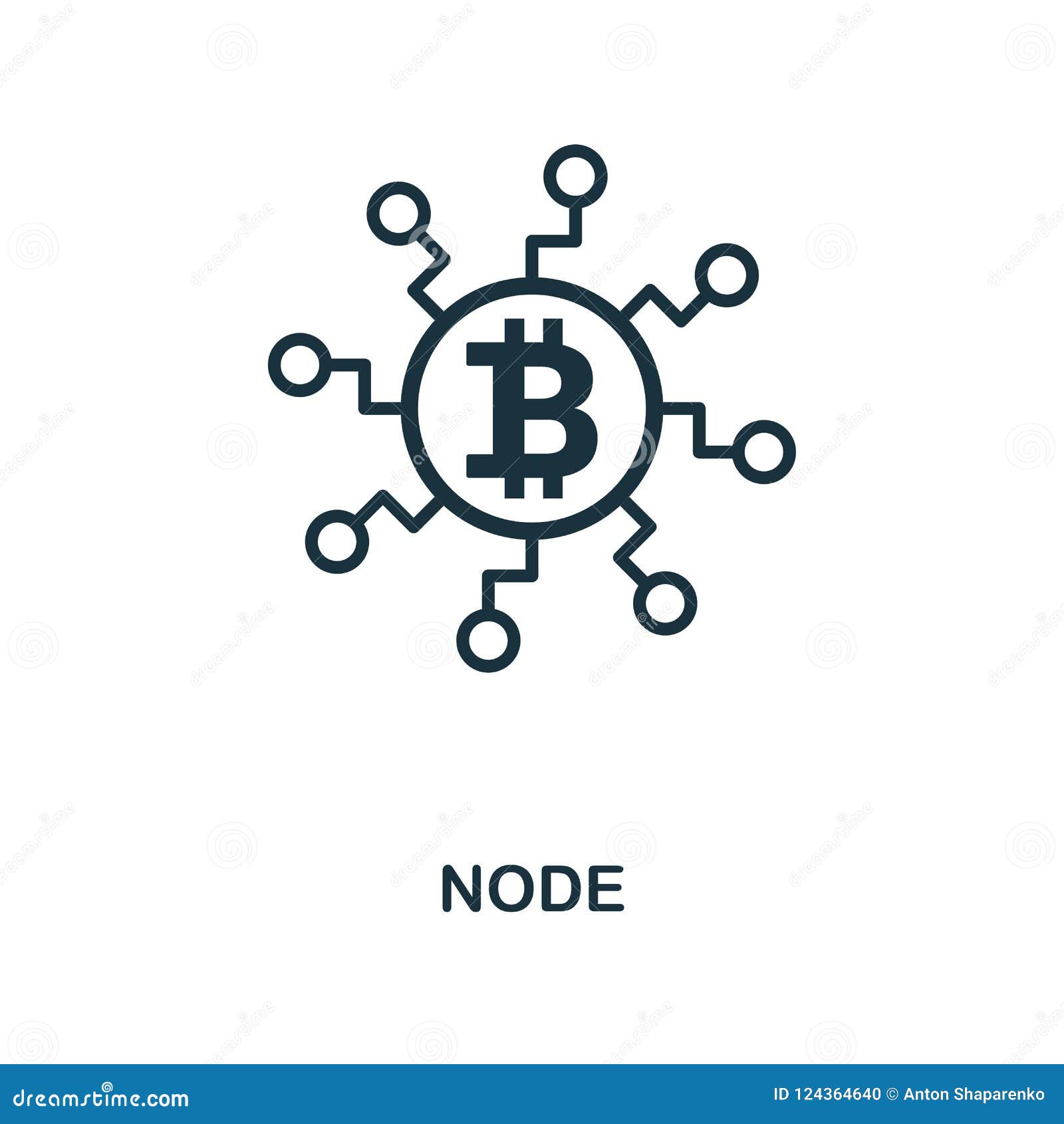 Node Icon. Monochrome Style Design from Crypto Currency Icon Collection ...