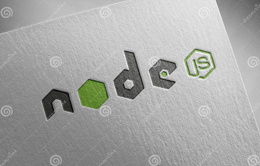 Nodejs Logo Icon Paper Texture Stamp Editorial Stock Photo ...
