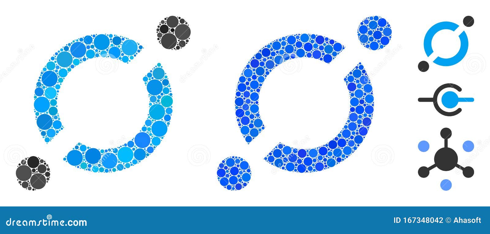 Node Link Composition Icon of Circles Stock Vector - Illustration of ...