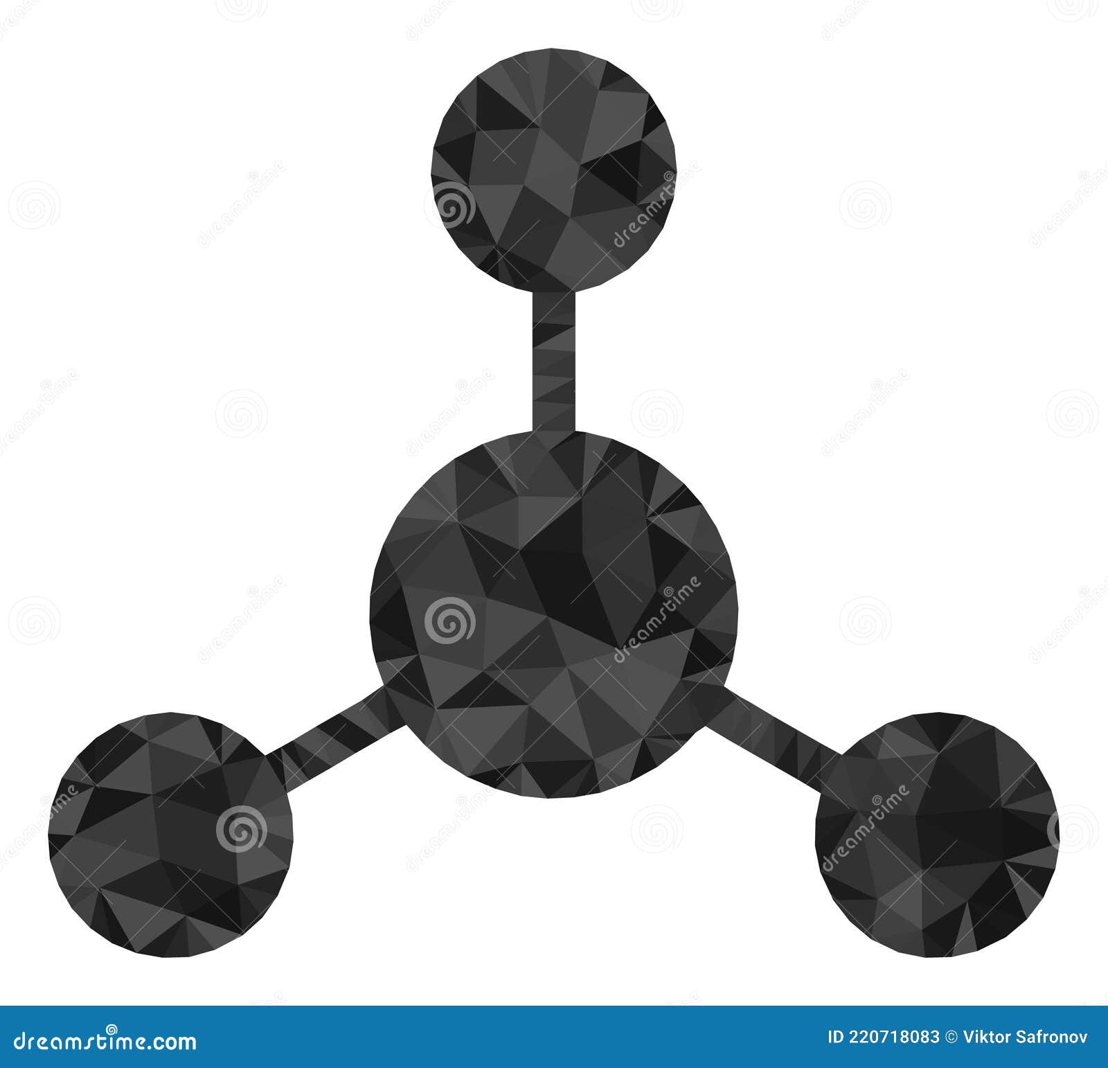 Node Links Polygonal Icon stock vector. Illustration of organized ...