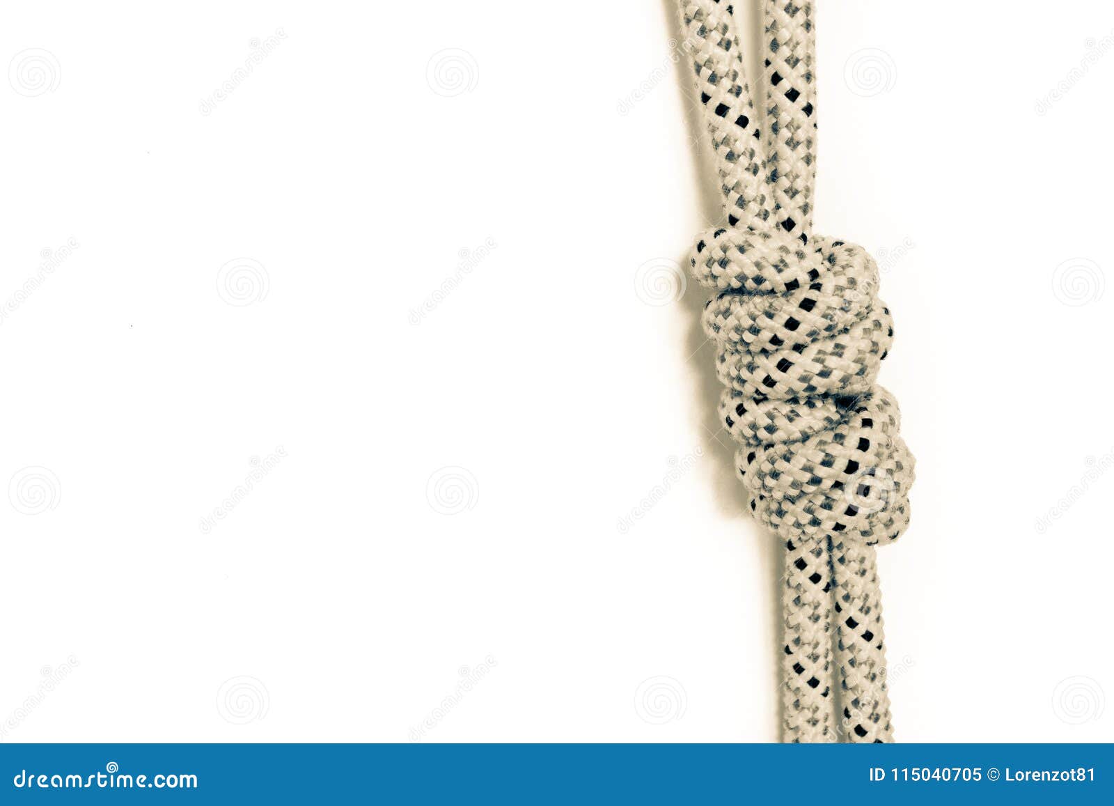 Node for Mountaineering on Climbing Rope Stock Image - Image of ...