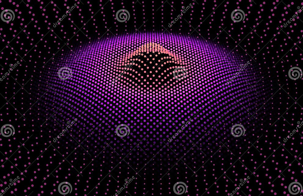 Node Surface Sea Dot Wave Glowing Stream. Drip Drop Data Information ...