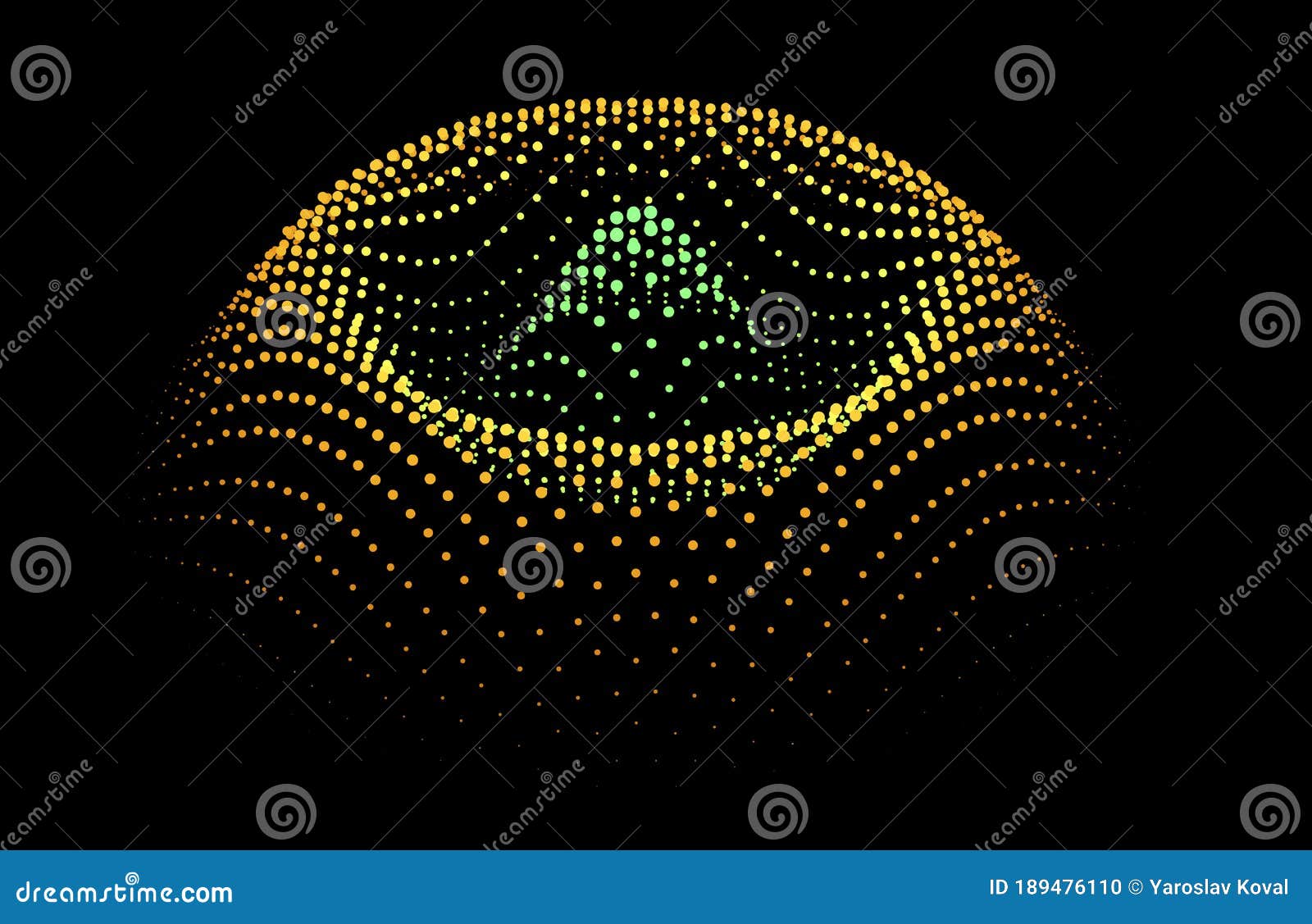 Node Surface Sea Dot Wave Glowing Stream. Drip Drop Data Information ...