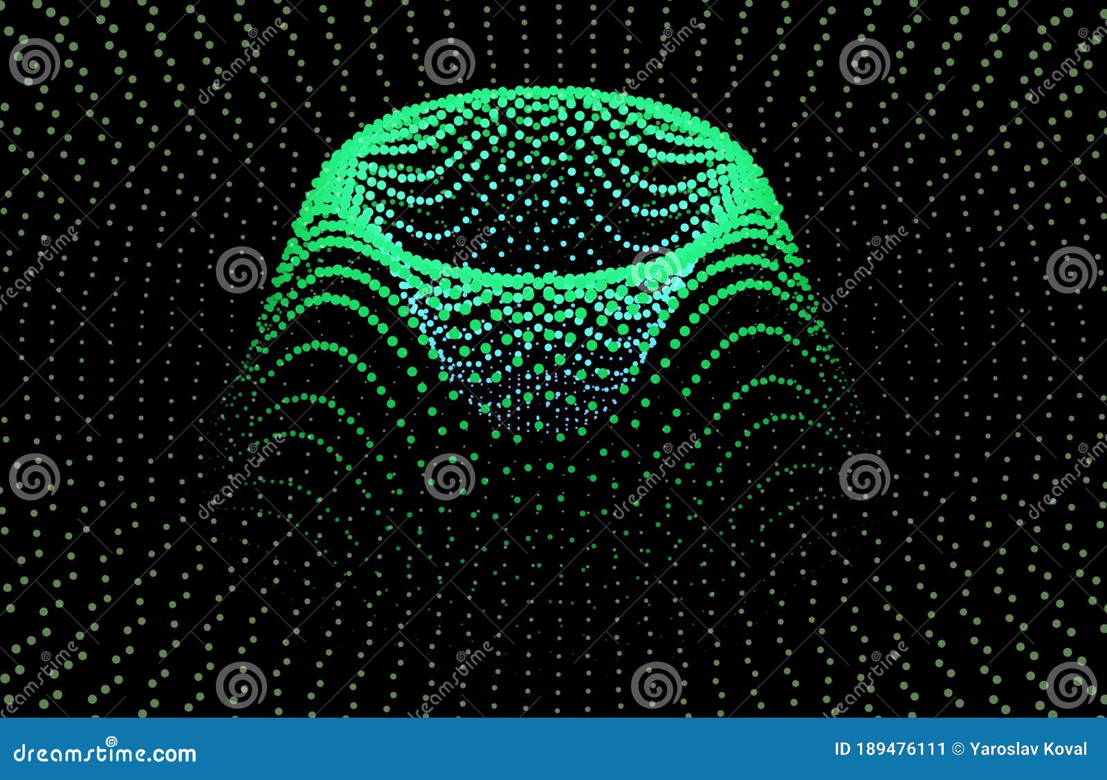 Node Surface Sea Dot Wave Glowing Stream. Drip Drop Data Information ...