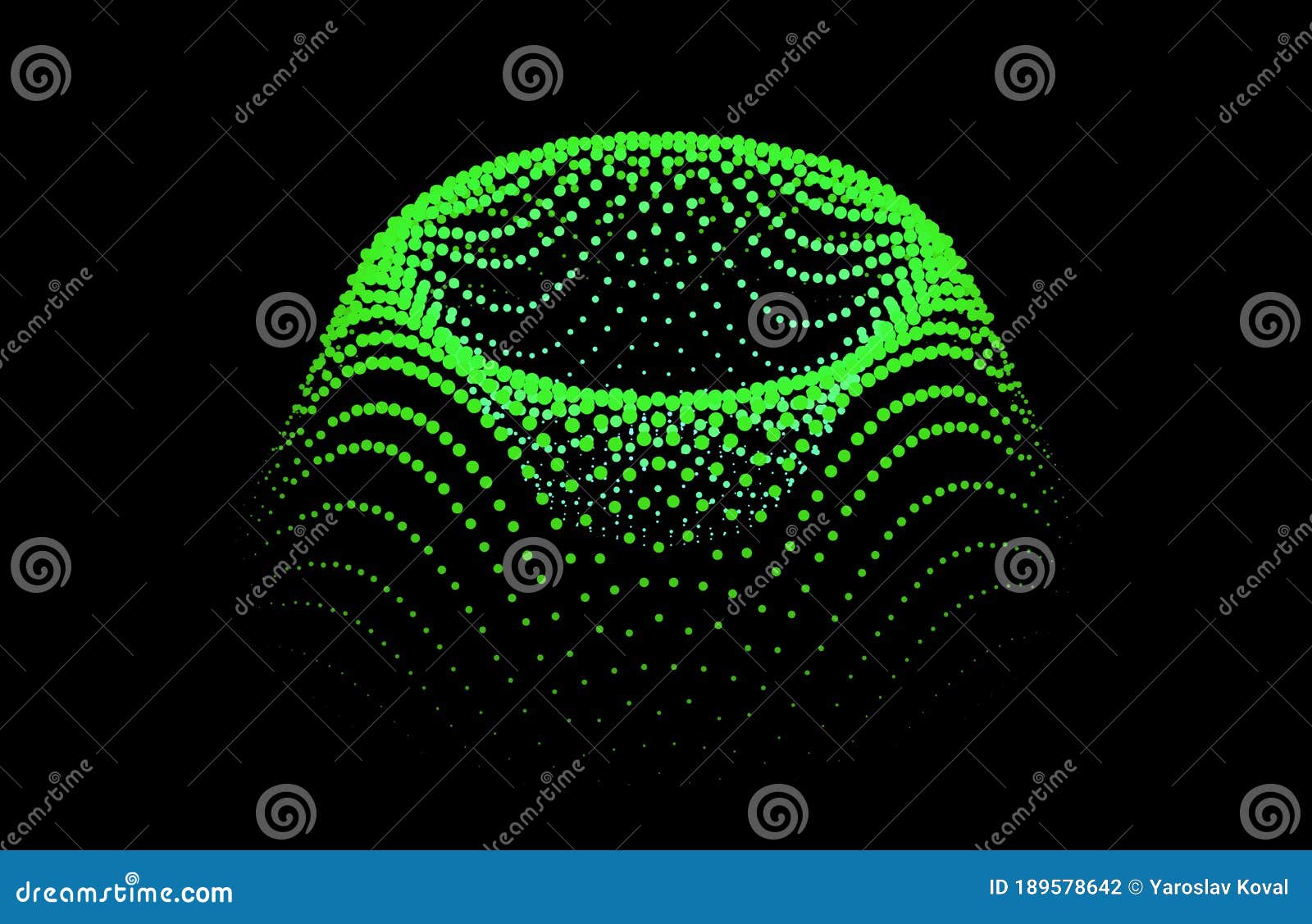 Node Surface Sea Dot Wave Glowing Stream. Drip Drop Data Information ...