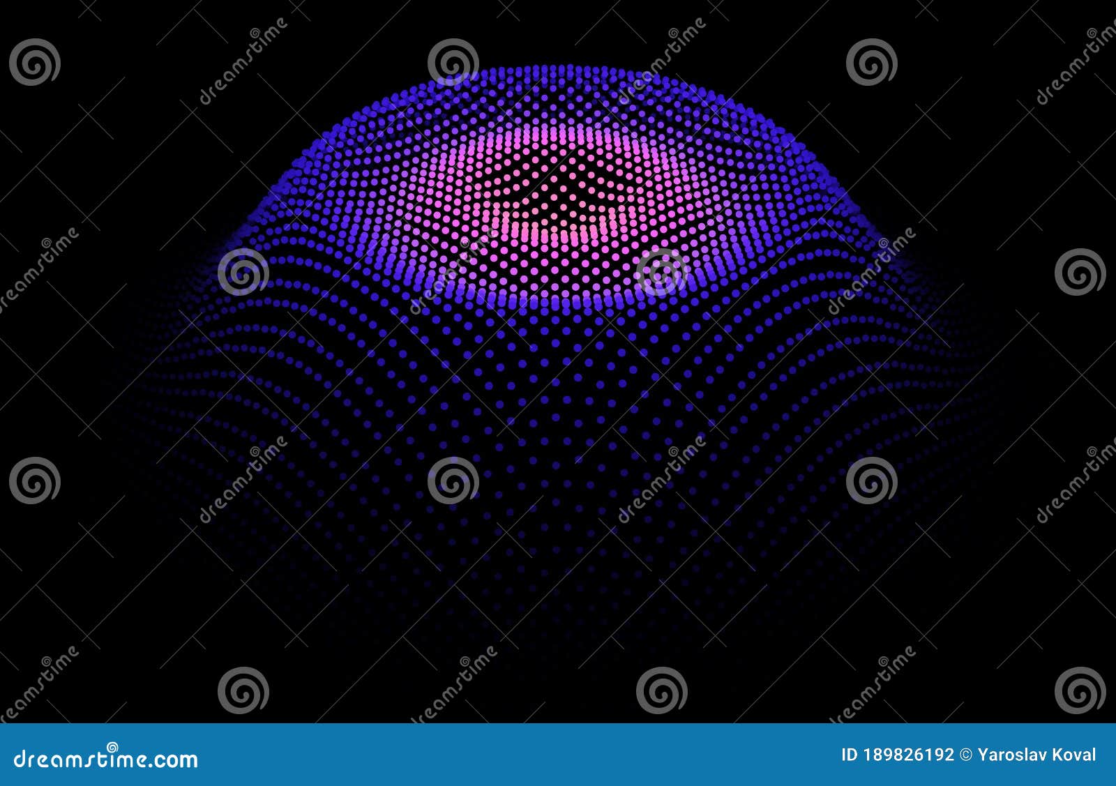 Node Surface Sea Dot Wave Glowing Stream. Drip Drop Data Information ...