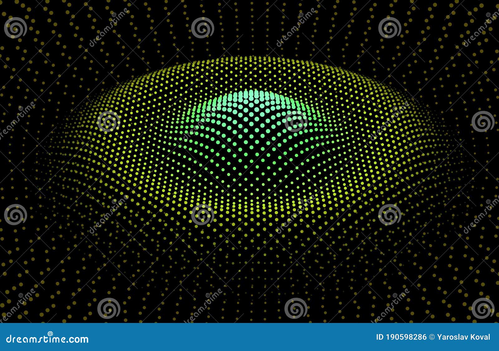 Node Surface Sea Dot Wave Glowing Stream. Drip Drop Data Information ...