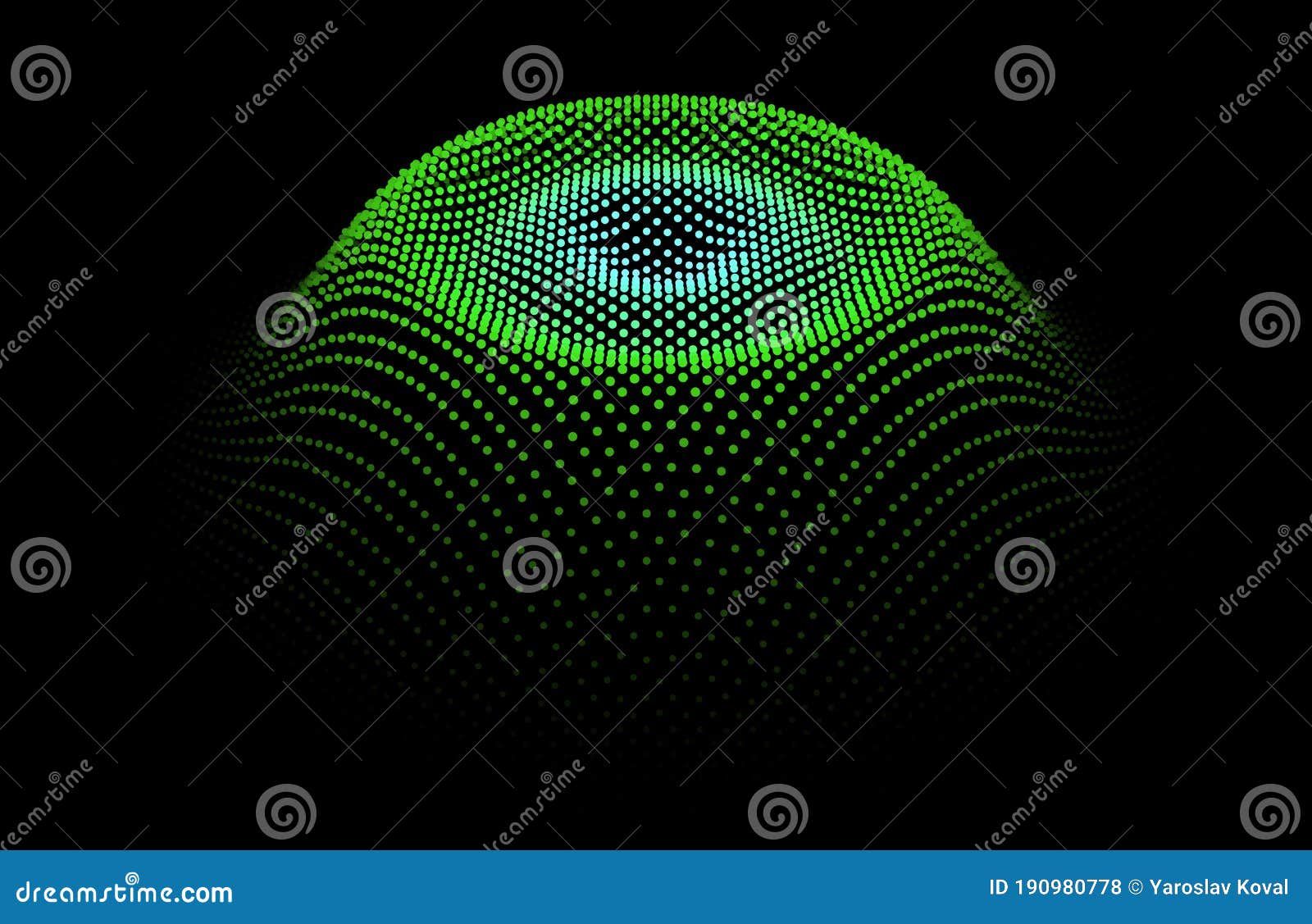 Node Surface Sea Dot Wave Glowing Stream. Drip Drop Data Information ...