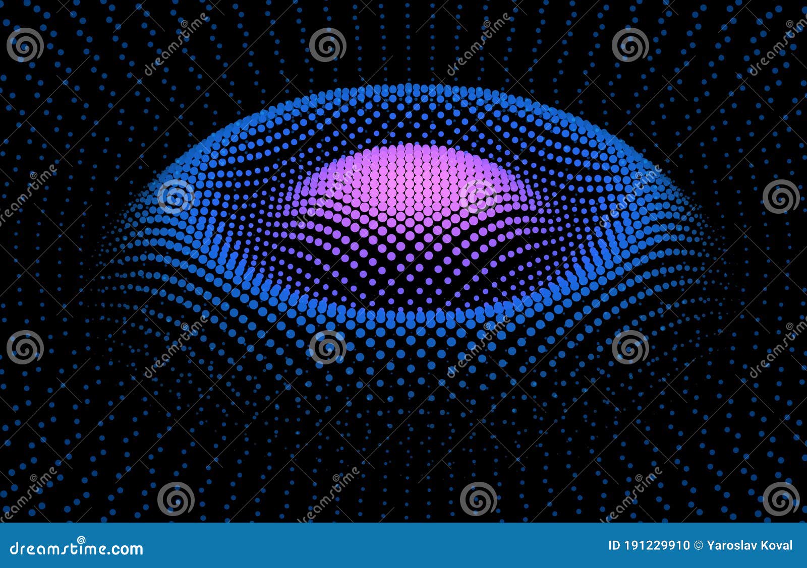 Node Surface Sea Dot Wave Glowing Stream. Drip Drop Data Information ...