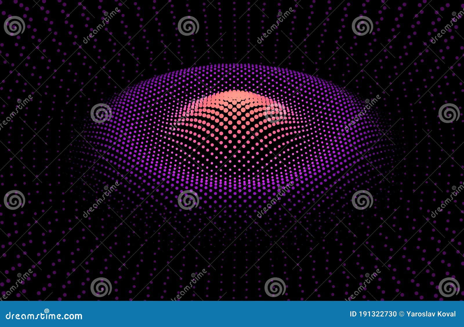 Node Surface Sea Dot Wave Glowing Stream. Drip Drop Data Information ...