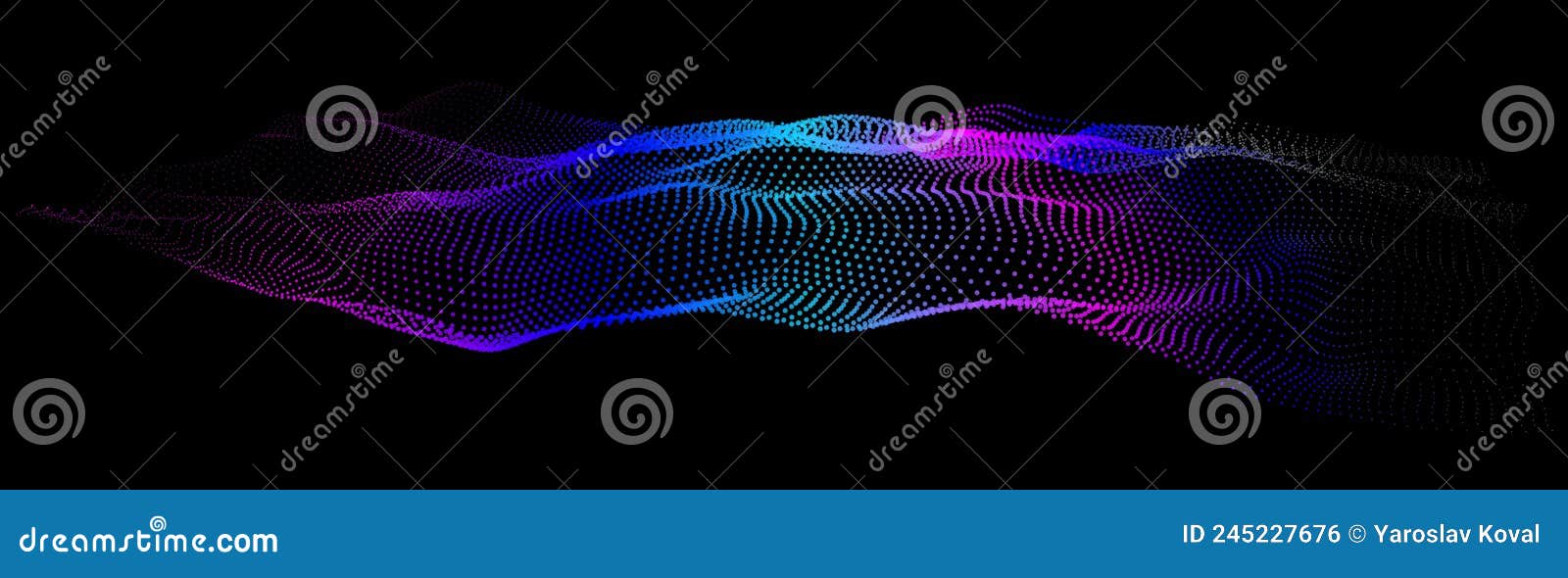 Data Vibrate Pulse Dot Particle Wave. Abstract Bulge Hyperbola Sinusoid ...