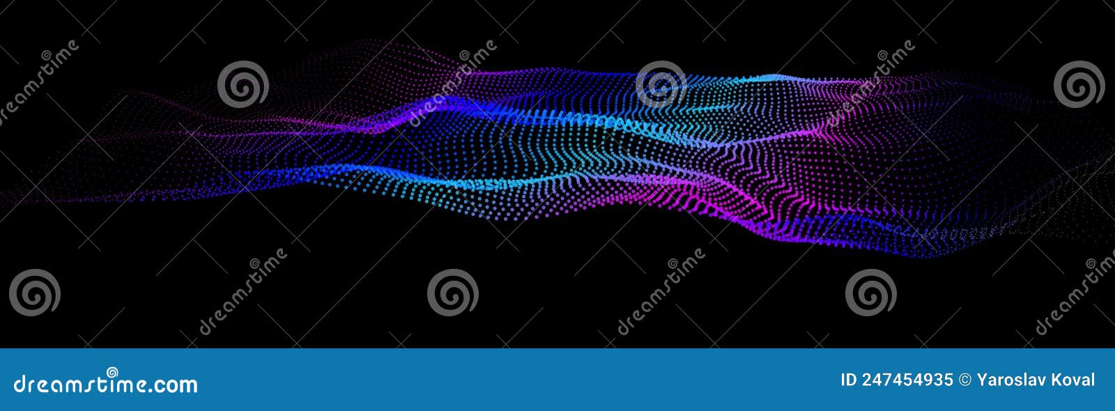 Data Vibrate Pulse Dot Particle Wave. Abstract Bulge Hyperbola Sinusoid ...