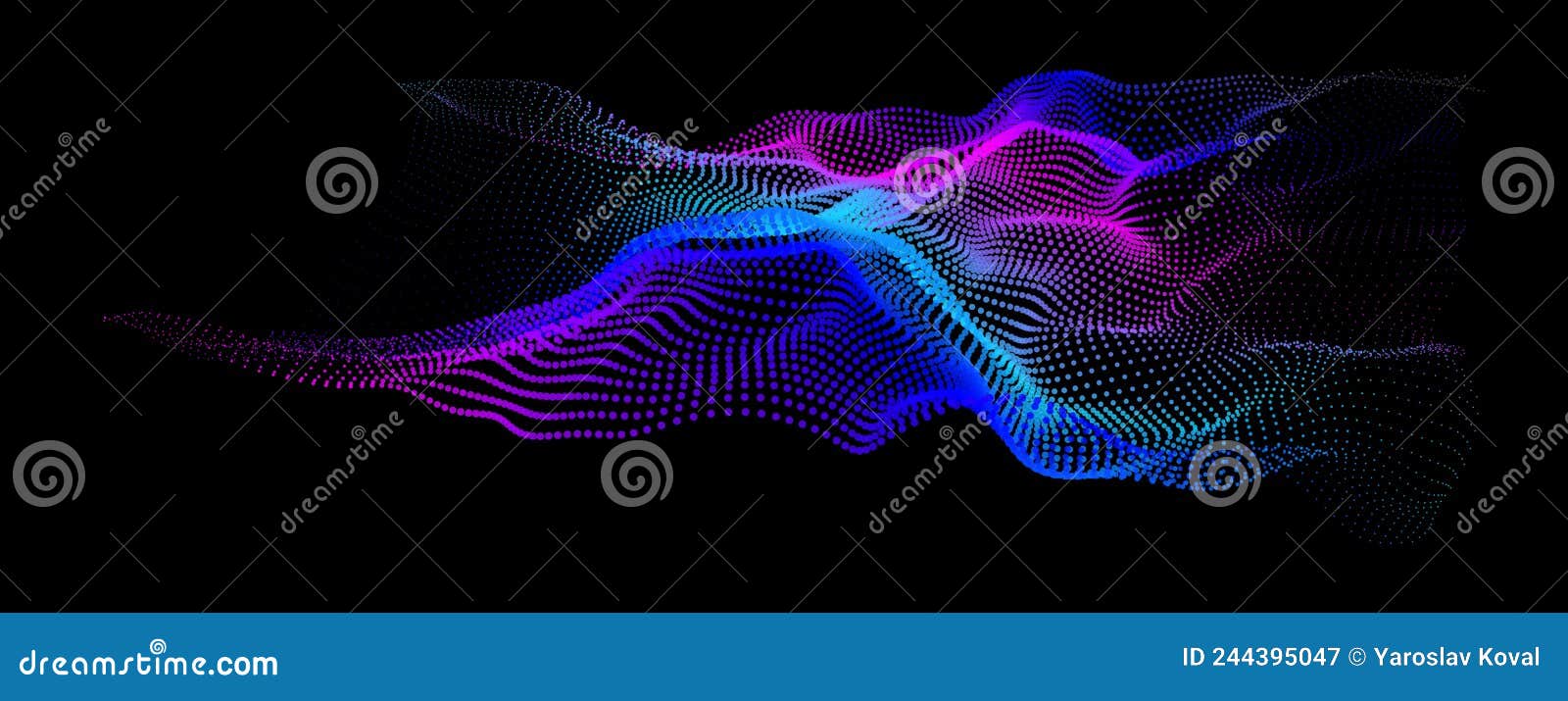Node Waveform Topology. Infinity Hud Big Data Vibrate Stock Vector ...