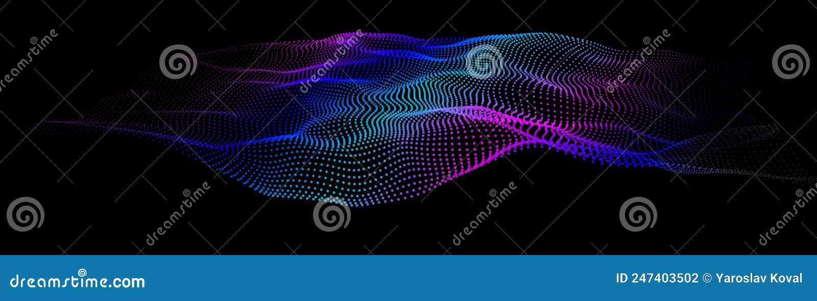 Data Vibrate Pulse Dot Particle Wave. Abstract Bulge Hyperbola Sinusoid ...