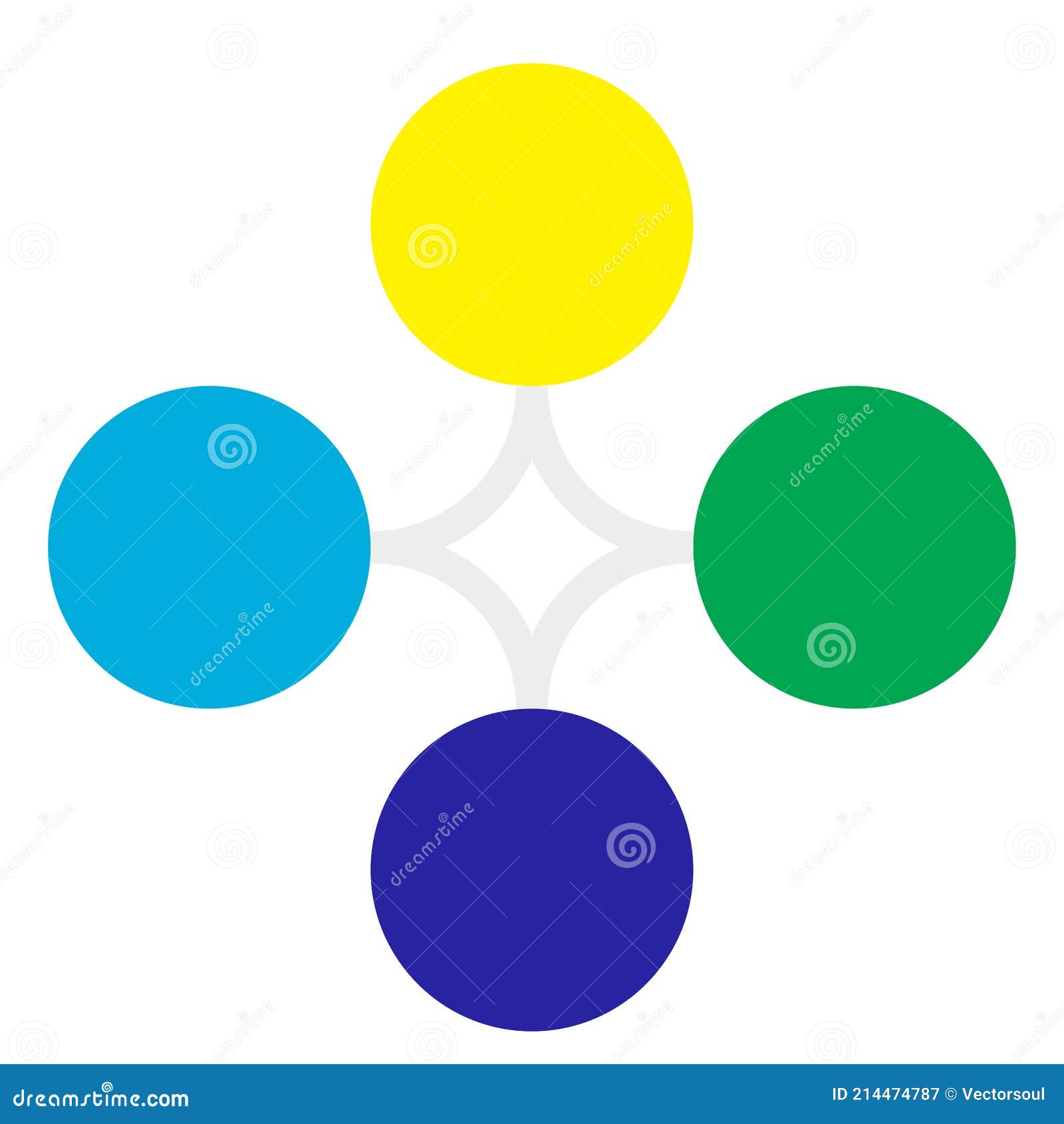 Nodes Circles with Connections. Interconnected Circles Infographics ...