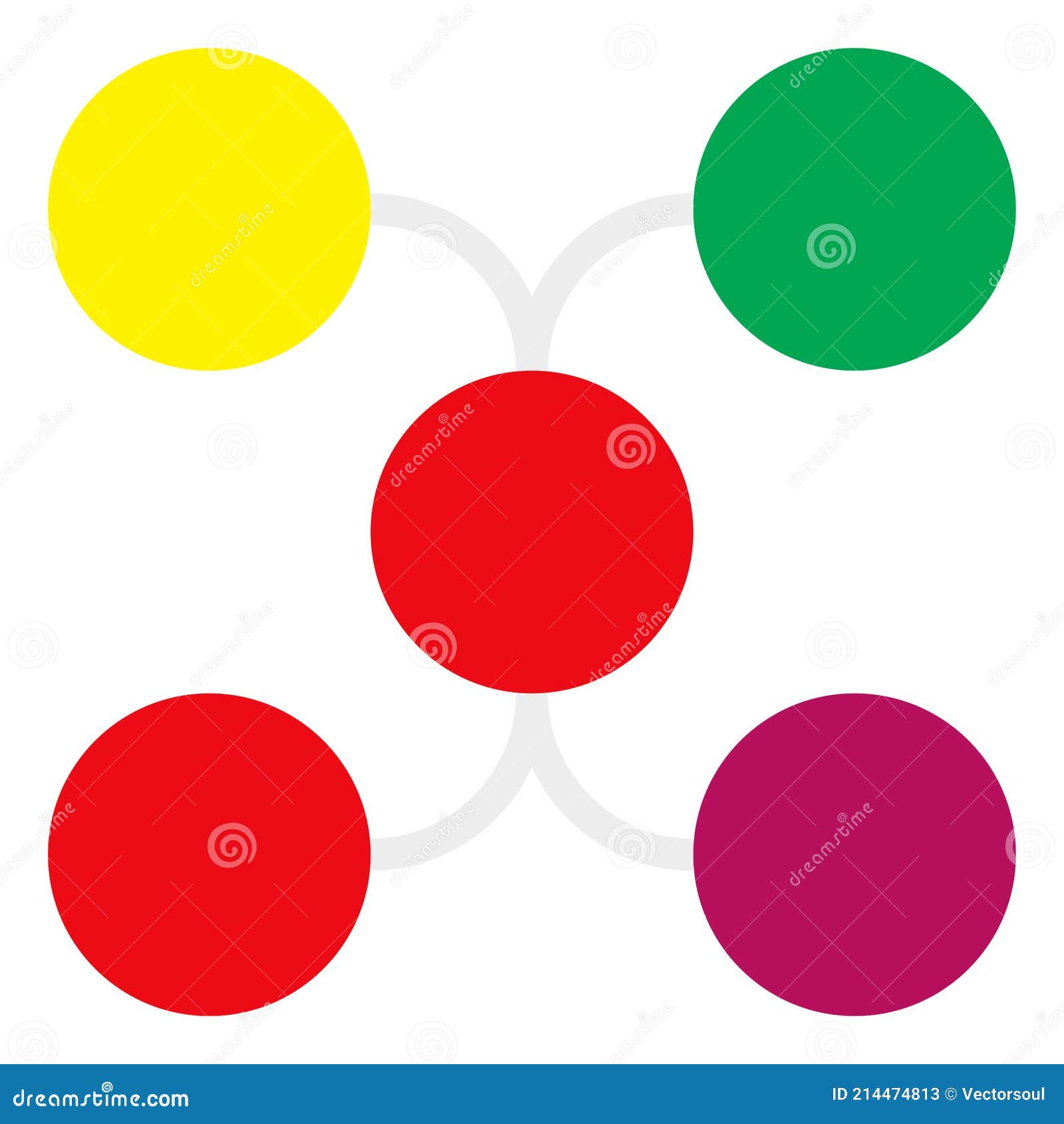 Nodes Circles with Connections. Interconnected Circles Infographics ...