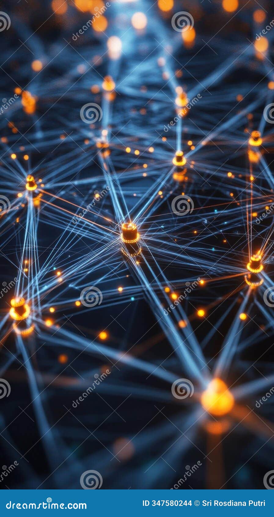 Nodes Connect, Network Visualization, Abstract Interconnection, System Design, Global Network ...