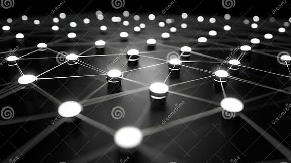 Nodes Connect, Network Visualization, Abstract Interconnection, System ...