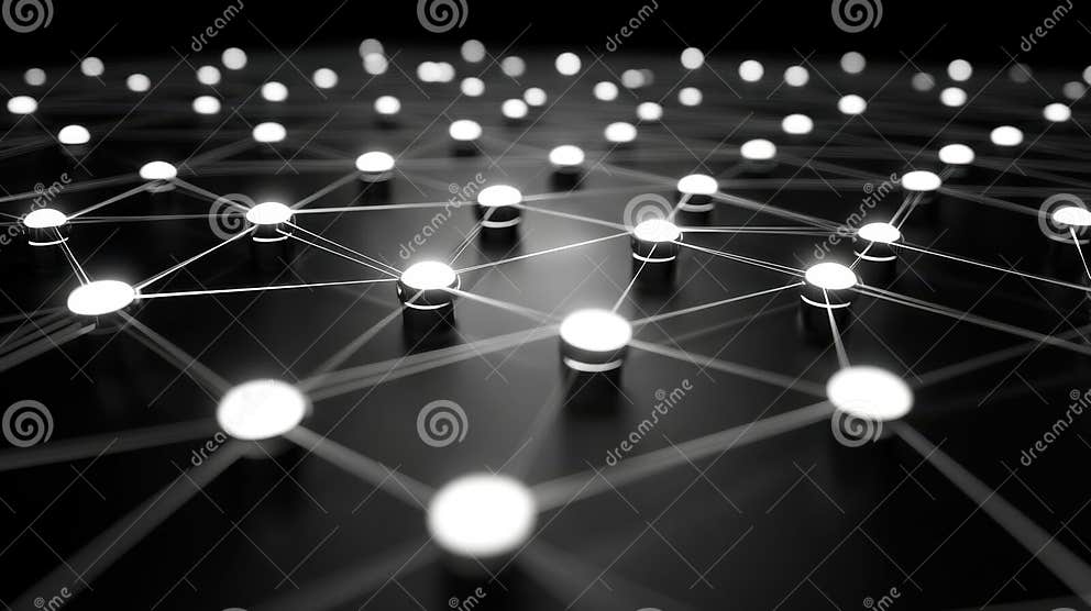 Nodes Connect, Network Visualization, Abstract Interconnection, System ...