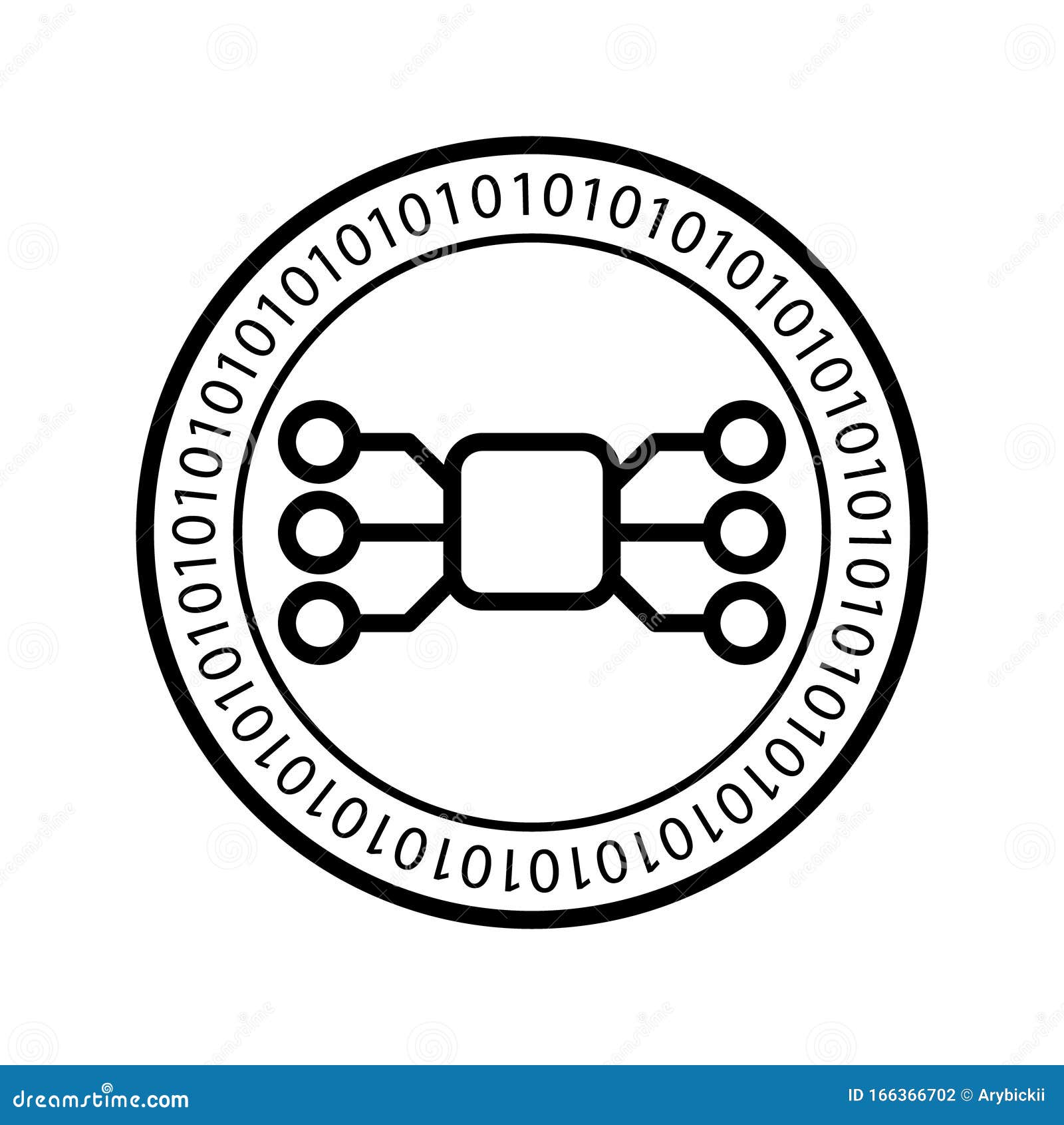 Nodes Digital Coin Icon. Vector Stock Vector - Illustration of token ...