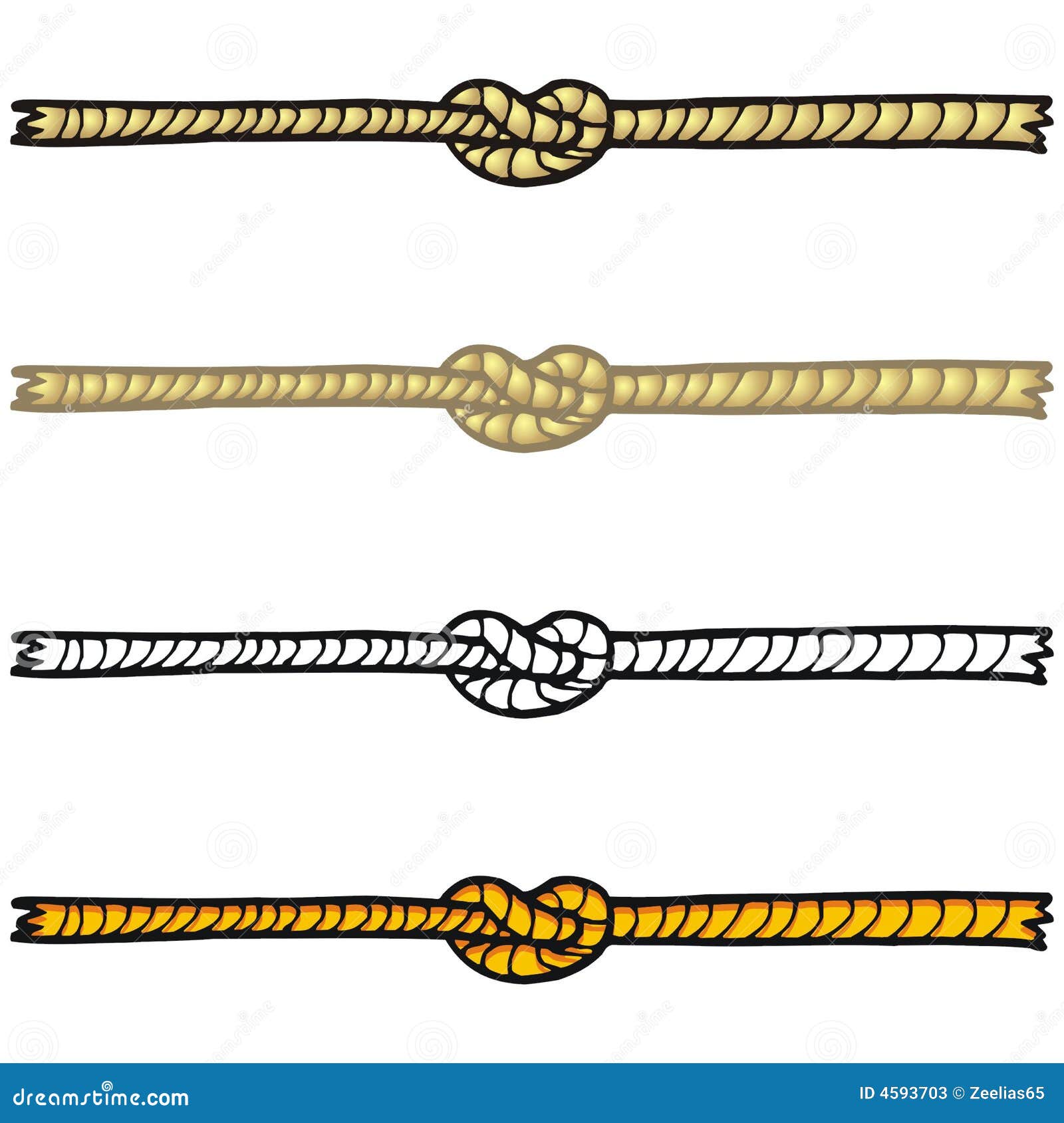 Nodi illustrazione vettoriale. Illustrazione di nodo, marrone - 4593703