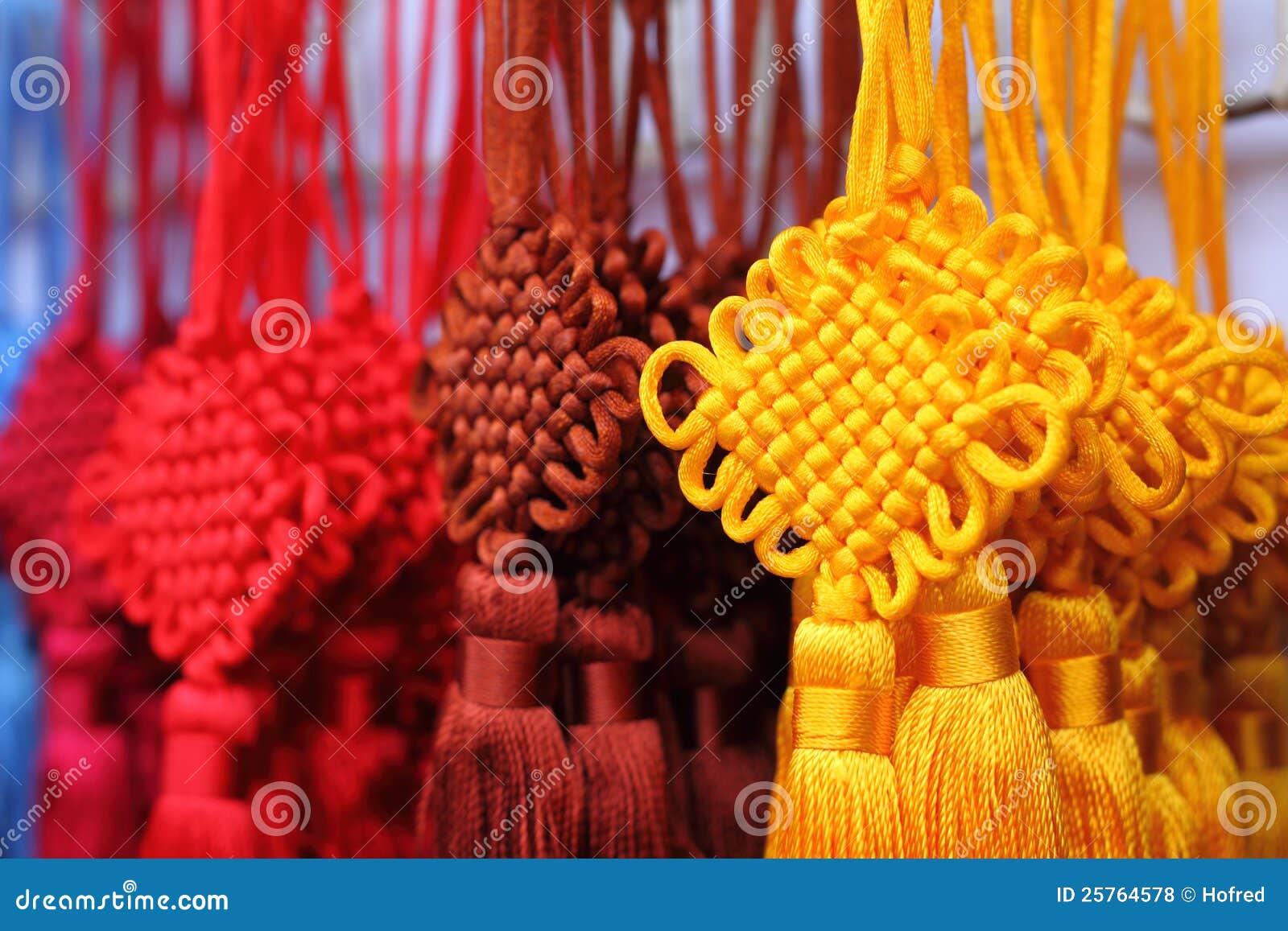 Nodi Cinesi Della Decorazione Fotografia Stock - Immagine di buon ...