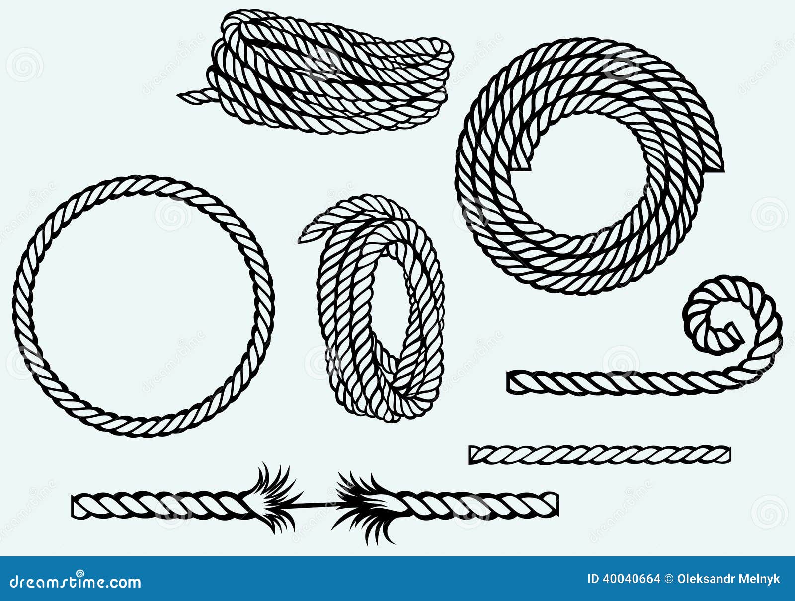 Nodi nautici della corda illustrazione vettoriale. Illustrazione di ...