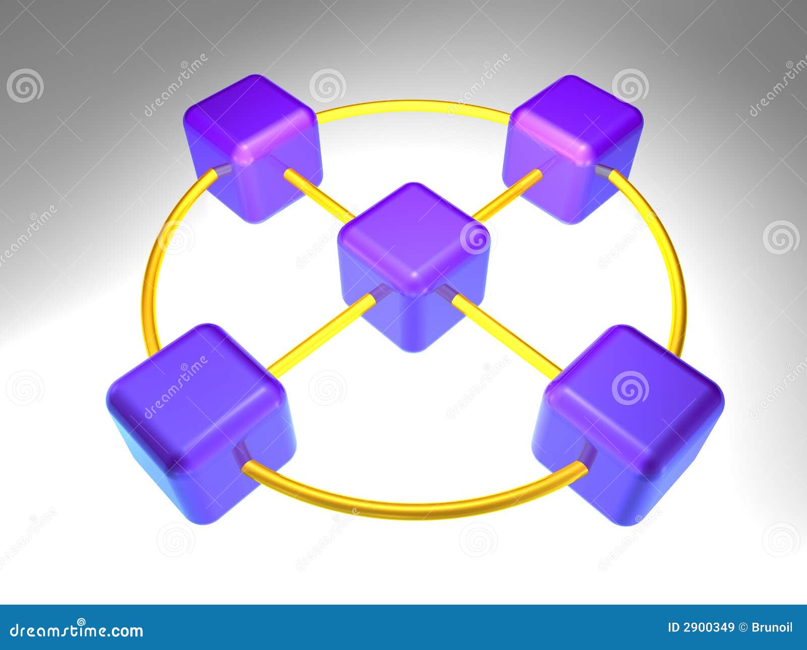 Nodo de red 3D stock de ilustración. Ilustración de negocios - 2900349