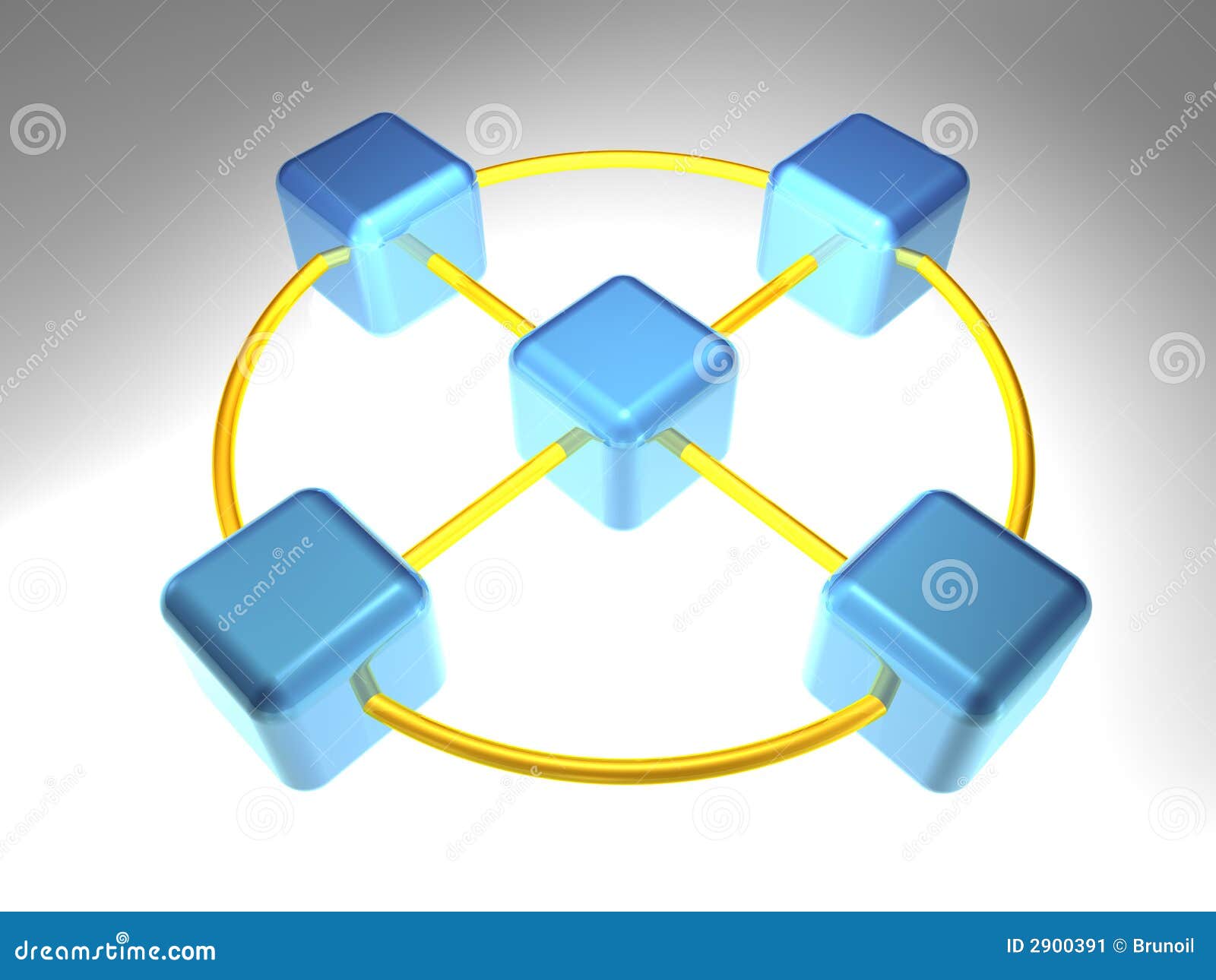 Nodo de red 3D stock de ilustración. Ilustración de multitarea - 2900391