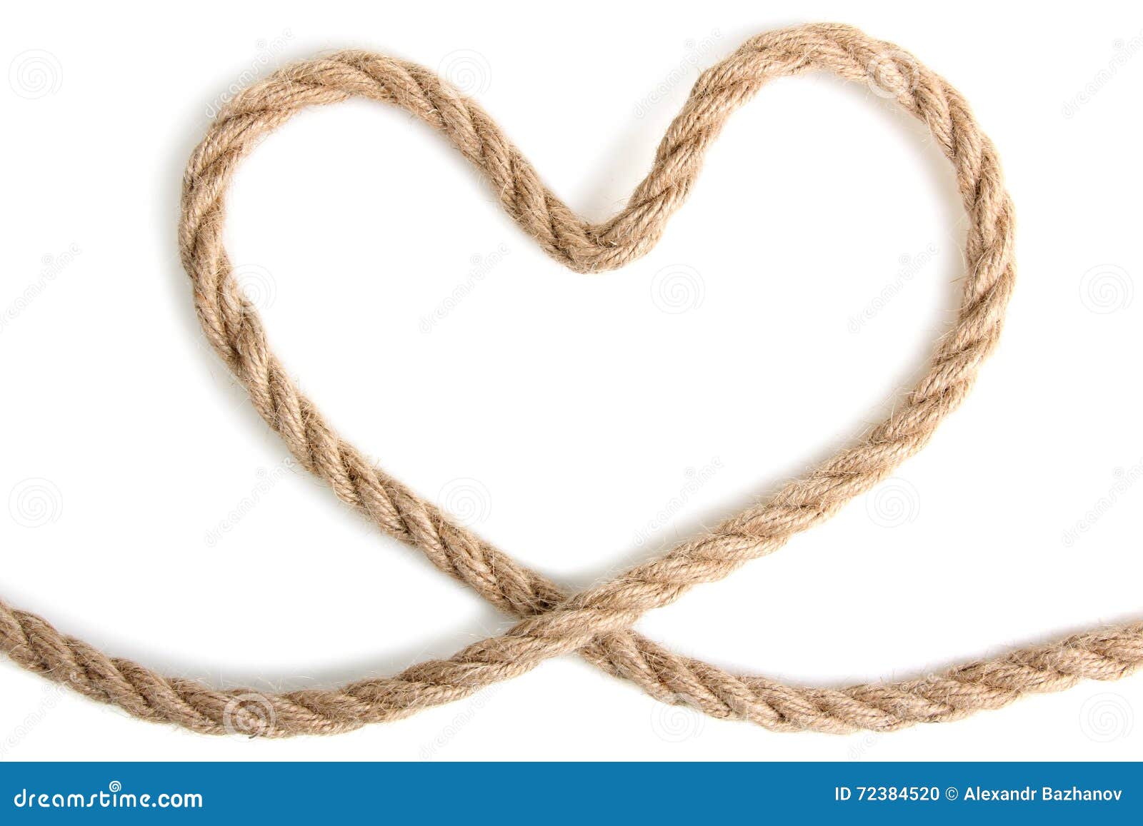 Nodo a forma di del cuore fotografia stock. Immagine di cavo - 72384520