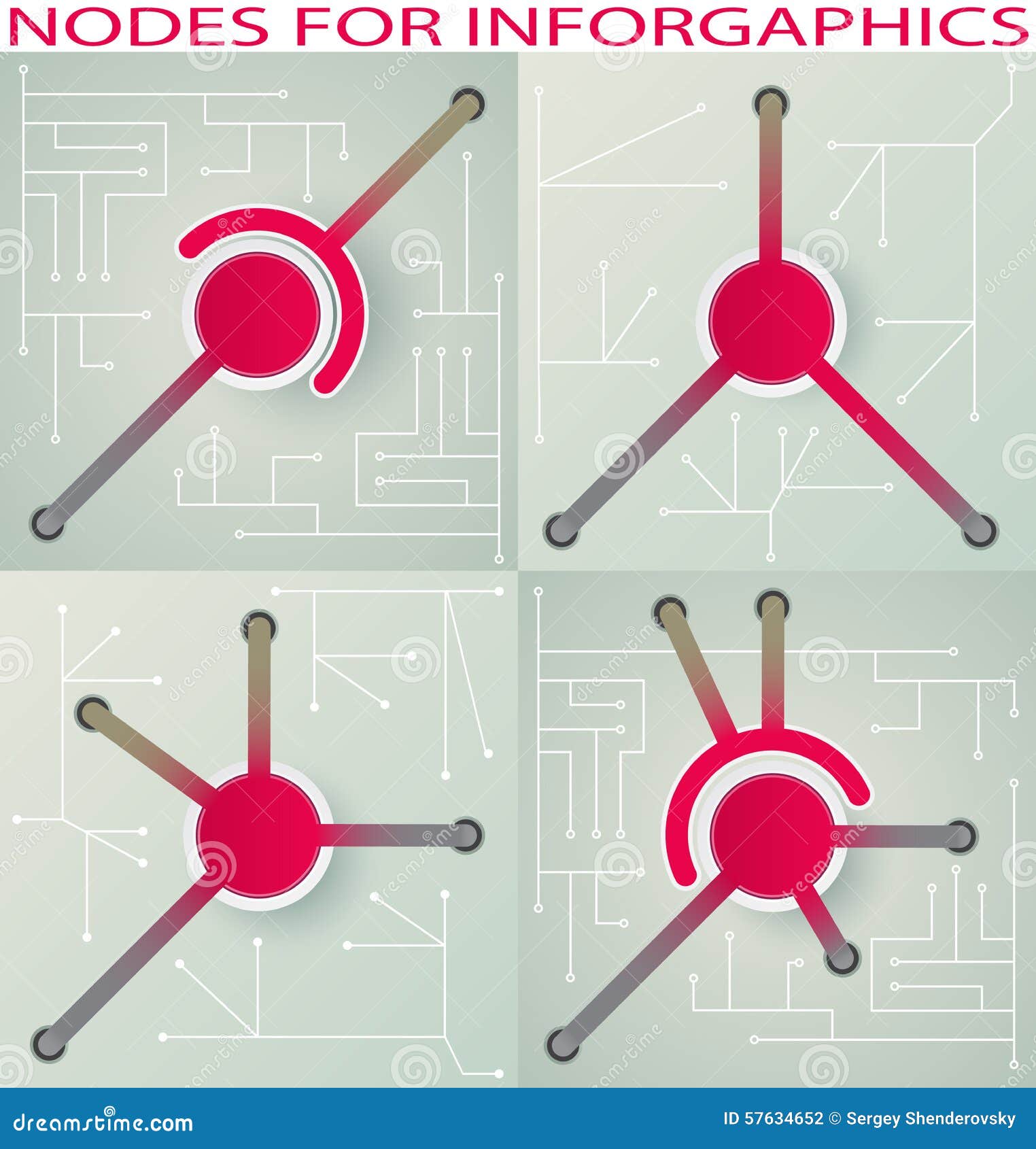 Nodos para el infographics ilustración del vector. Ilustración de ...