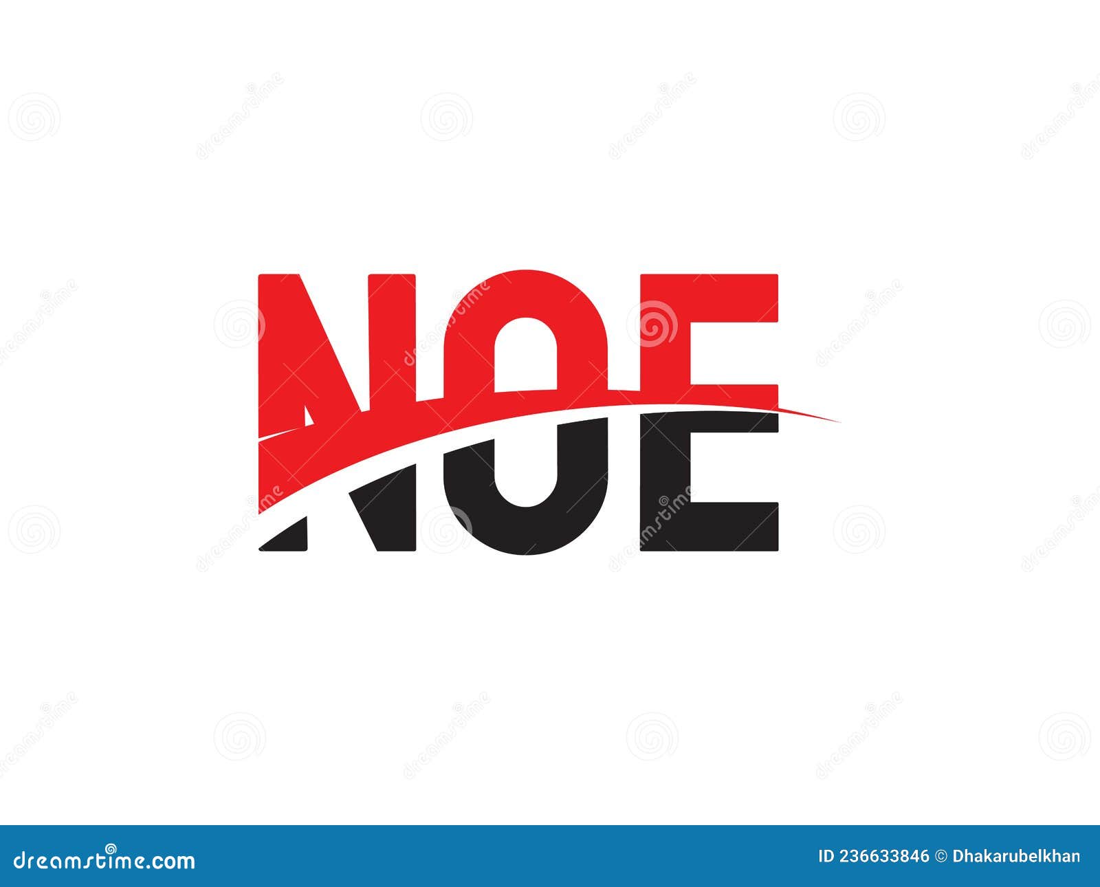 NOE Letter Initial Logo Design Vector Illustration Stock Vector ...