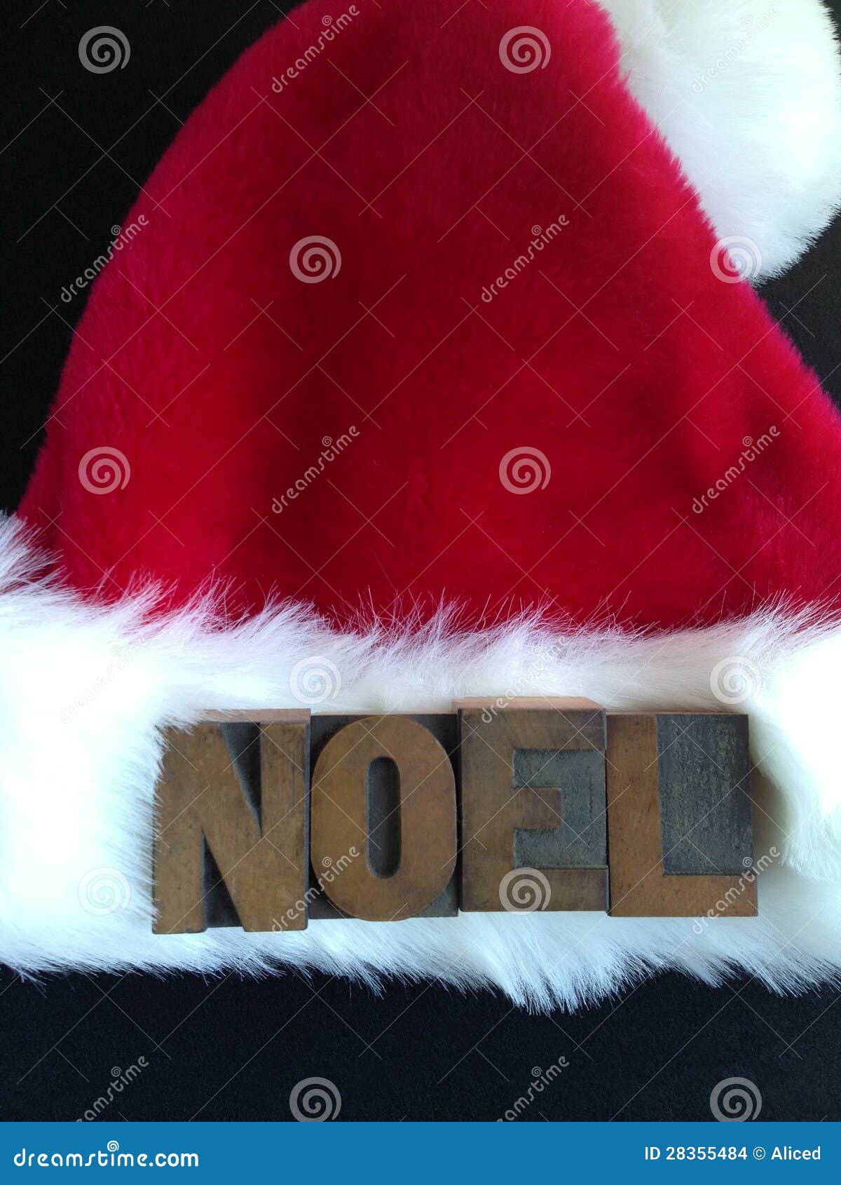 Noel word on Santa hat stock photo. Image of font, symbol - 28355484
