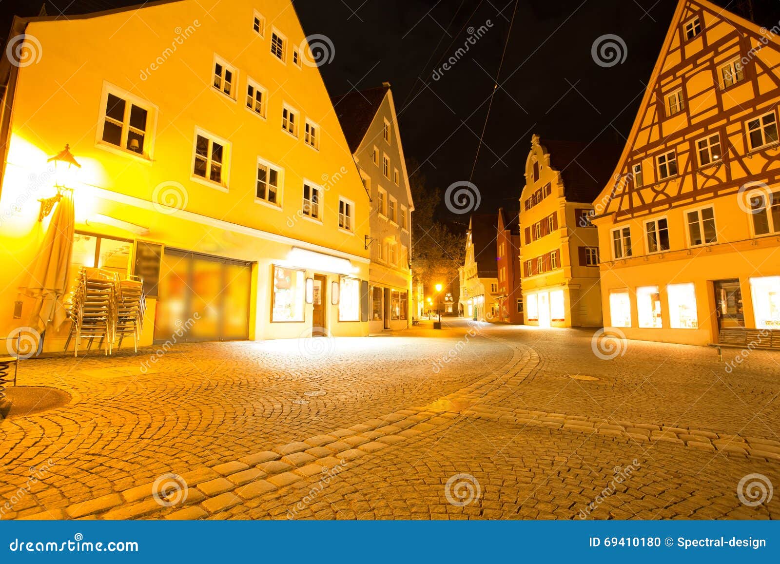 Noerdlingen stock photo. Image of cultural, night, europe - 69410180