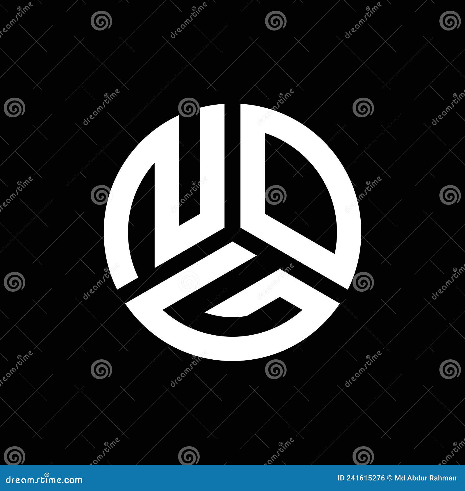 NOG Letter Logo Design on Black Background. NOG Creative Initials ...