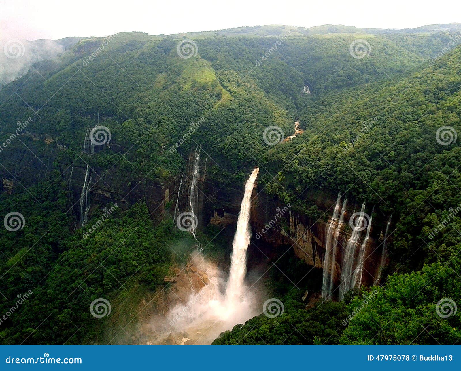 The Tallest Plunge Waterfalls In India. Stock Image | CartoonDealer.com ...