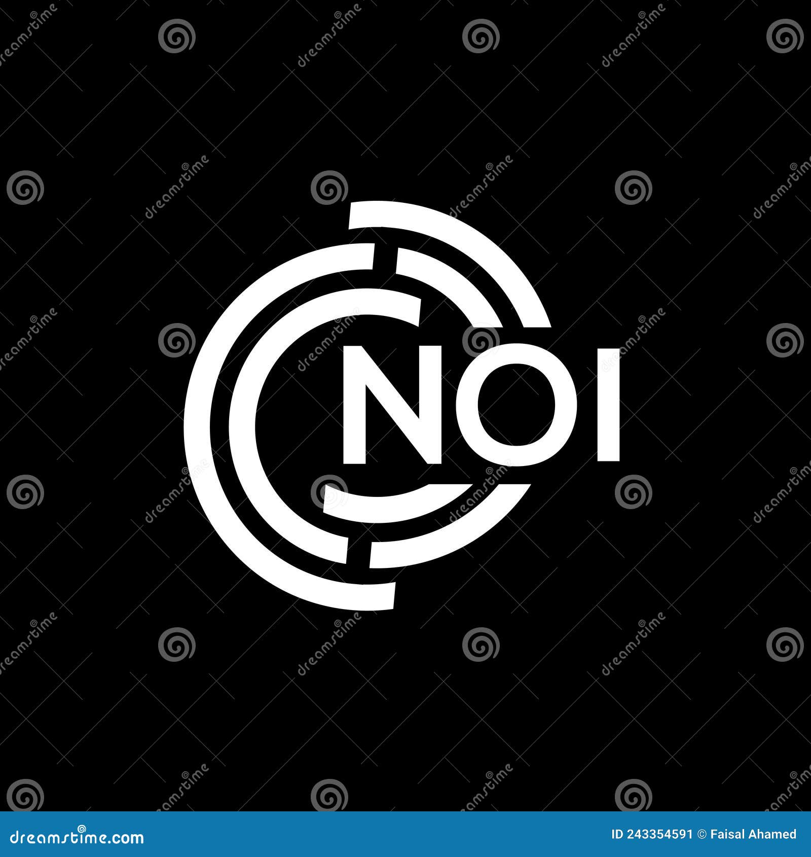 NOI Letter Logo Design. NOI Monogram Initials Letter Logo Concept Stock ...