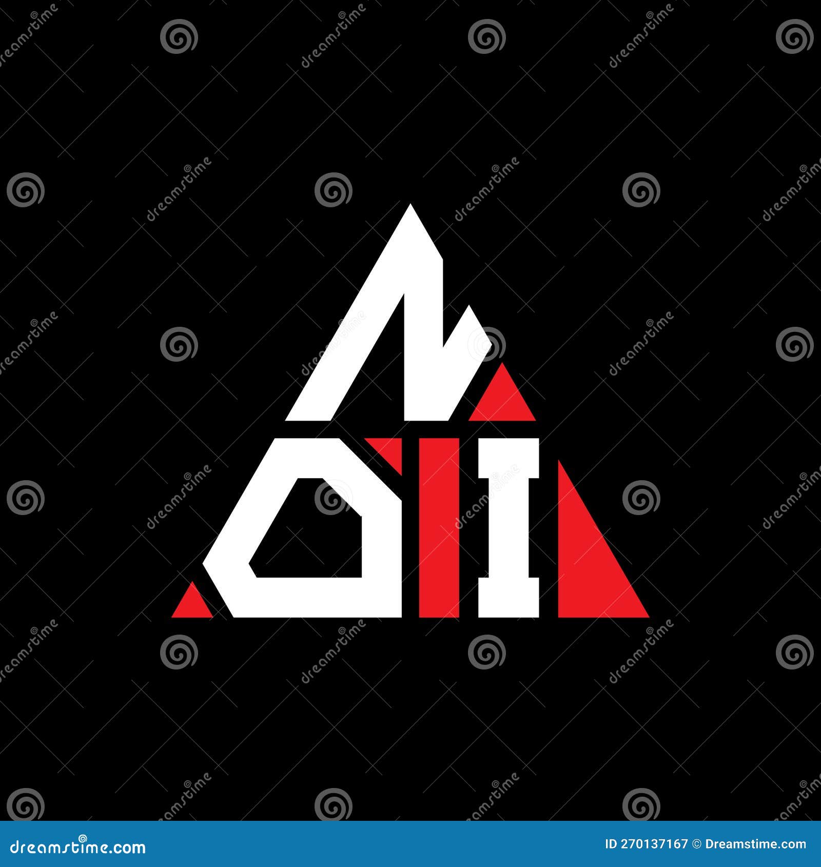 NOI Triangle Letter Logo Design with Triangle Shape. NOI Triangle Logo ...