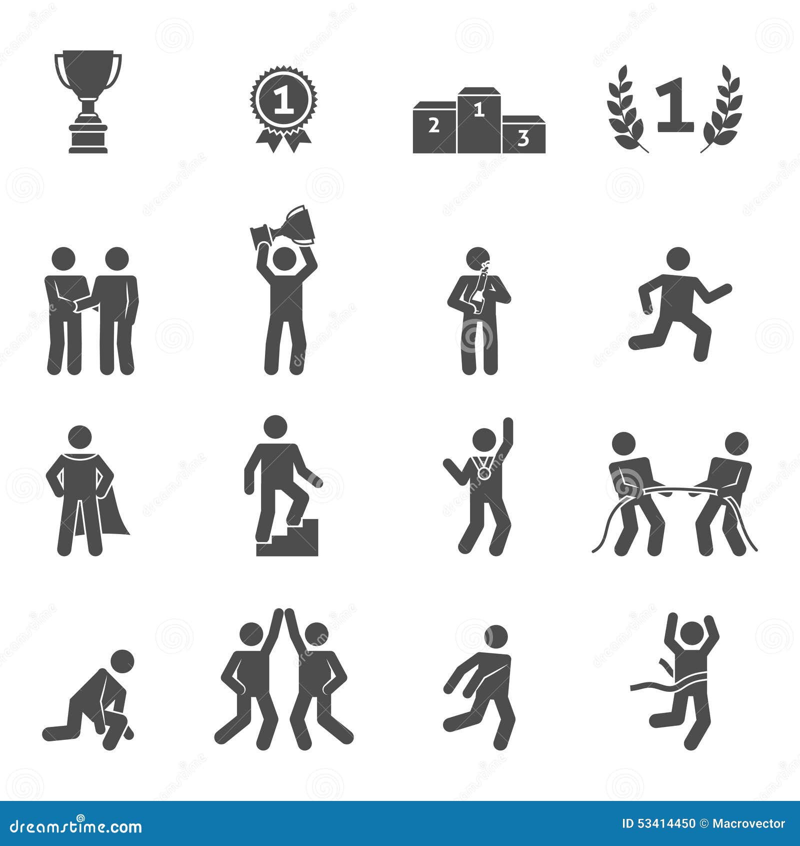 Noir D'icônes De Concurrence Illustration de Vecteur - Illustration du ...