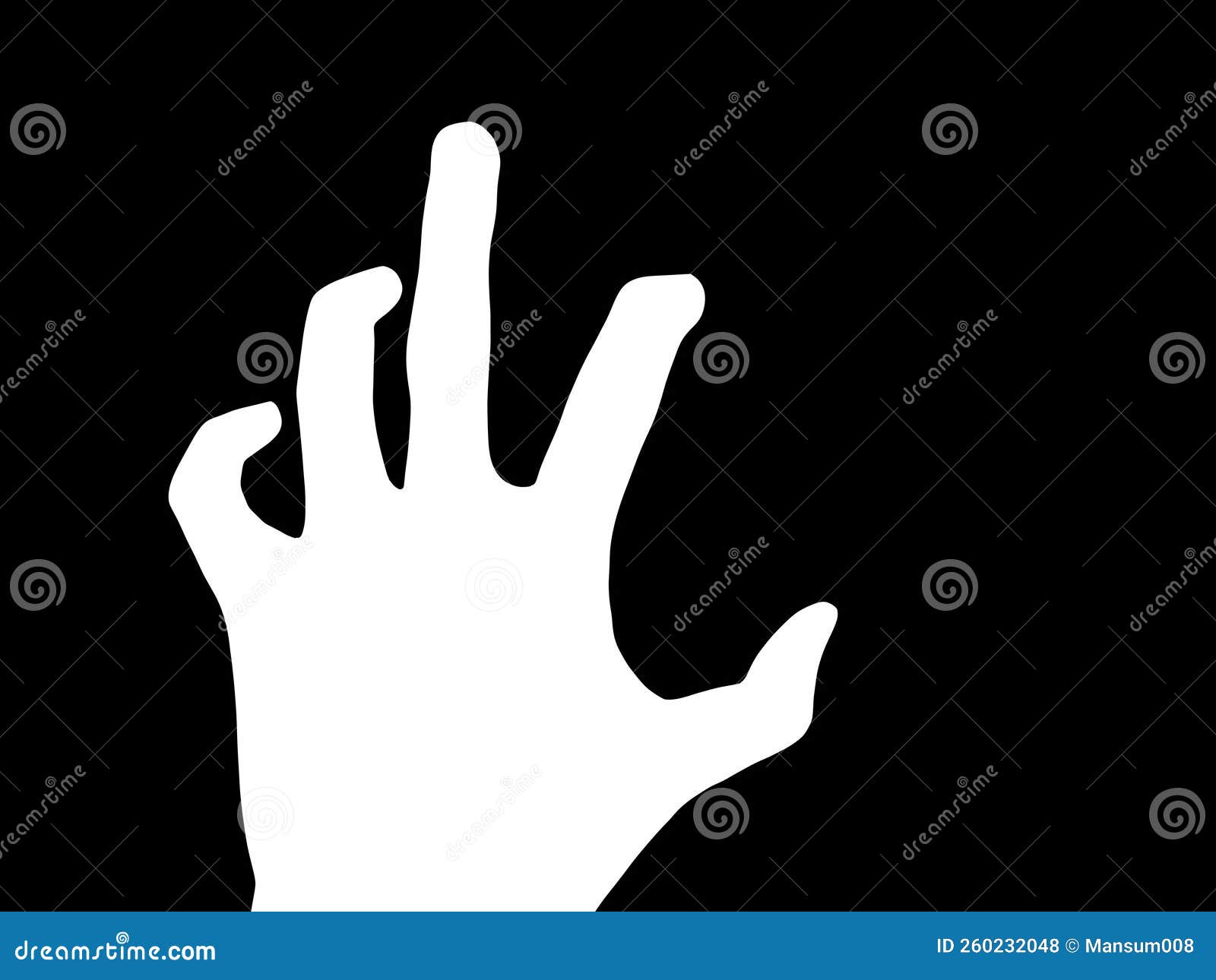 Noir Et Blanc De La Main Et Du Doigt Illustration Stock - Illustration ...