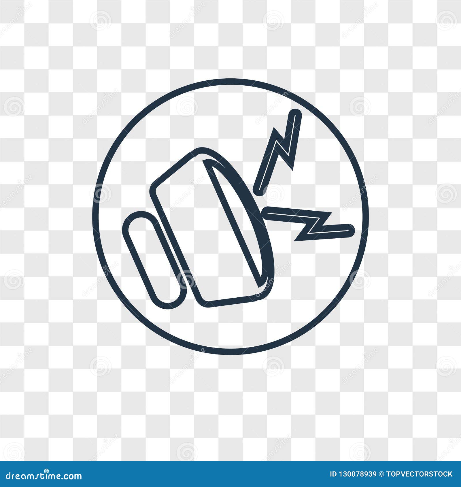 Noise Concept Vector Linear Icon Isolated on Transparent Background ...