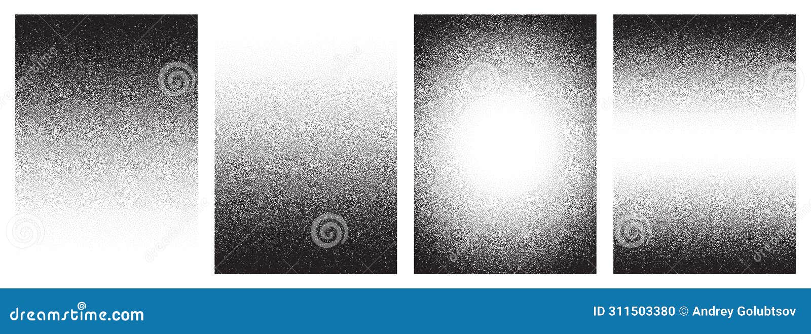 Noise Grain Background, Pointillism Dots Gradient or Dotwork Pattern ...