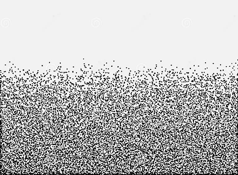 Noise Grain Background, Pointillism Dots Gradient or Dotwork Pattern ...