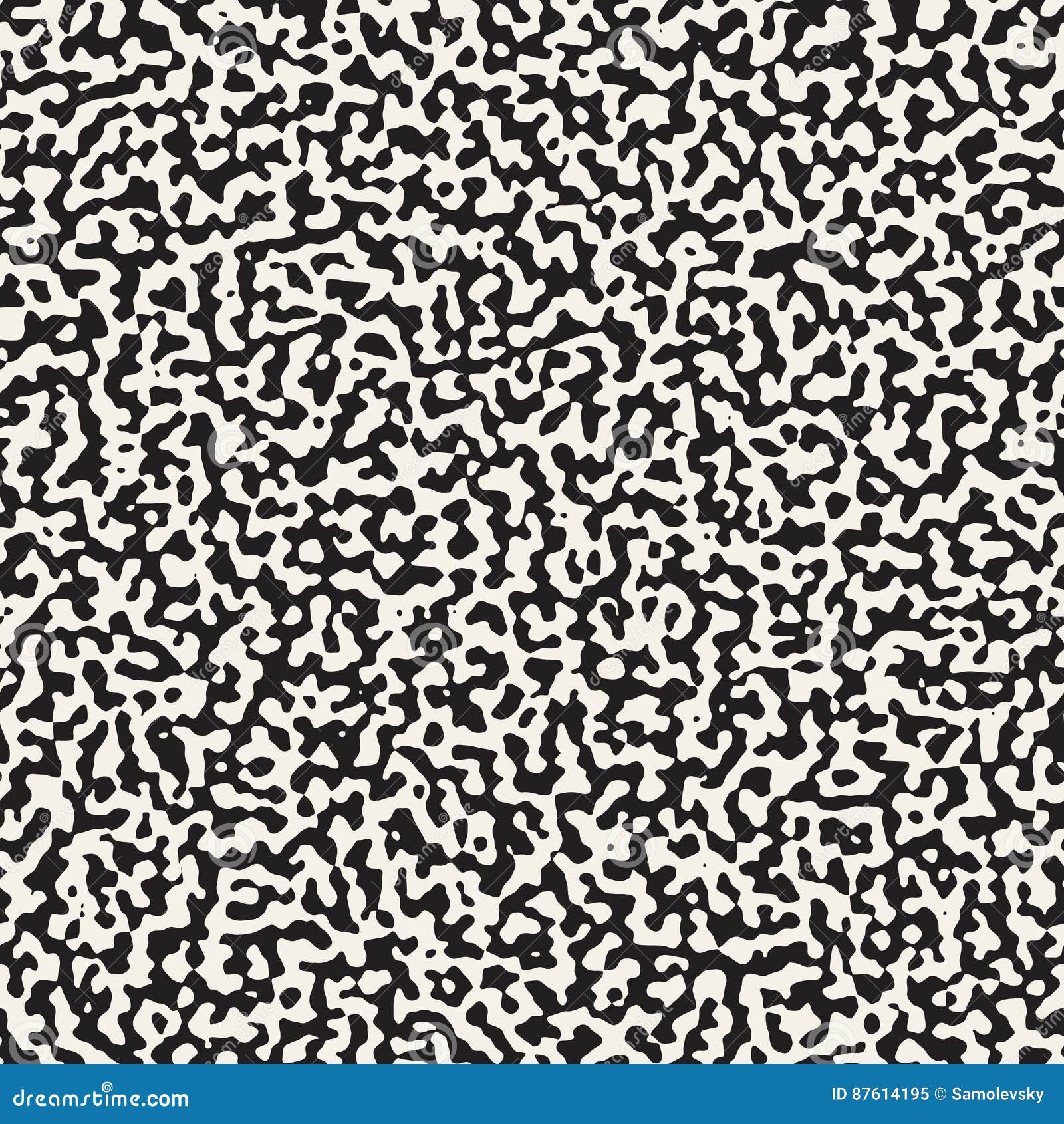 Noise Grunge Abstract Texture. Vector Seamless Black and White Pattern ...