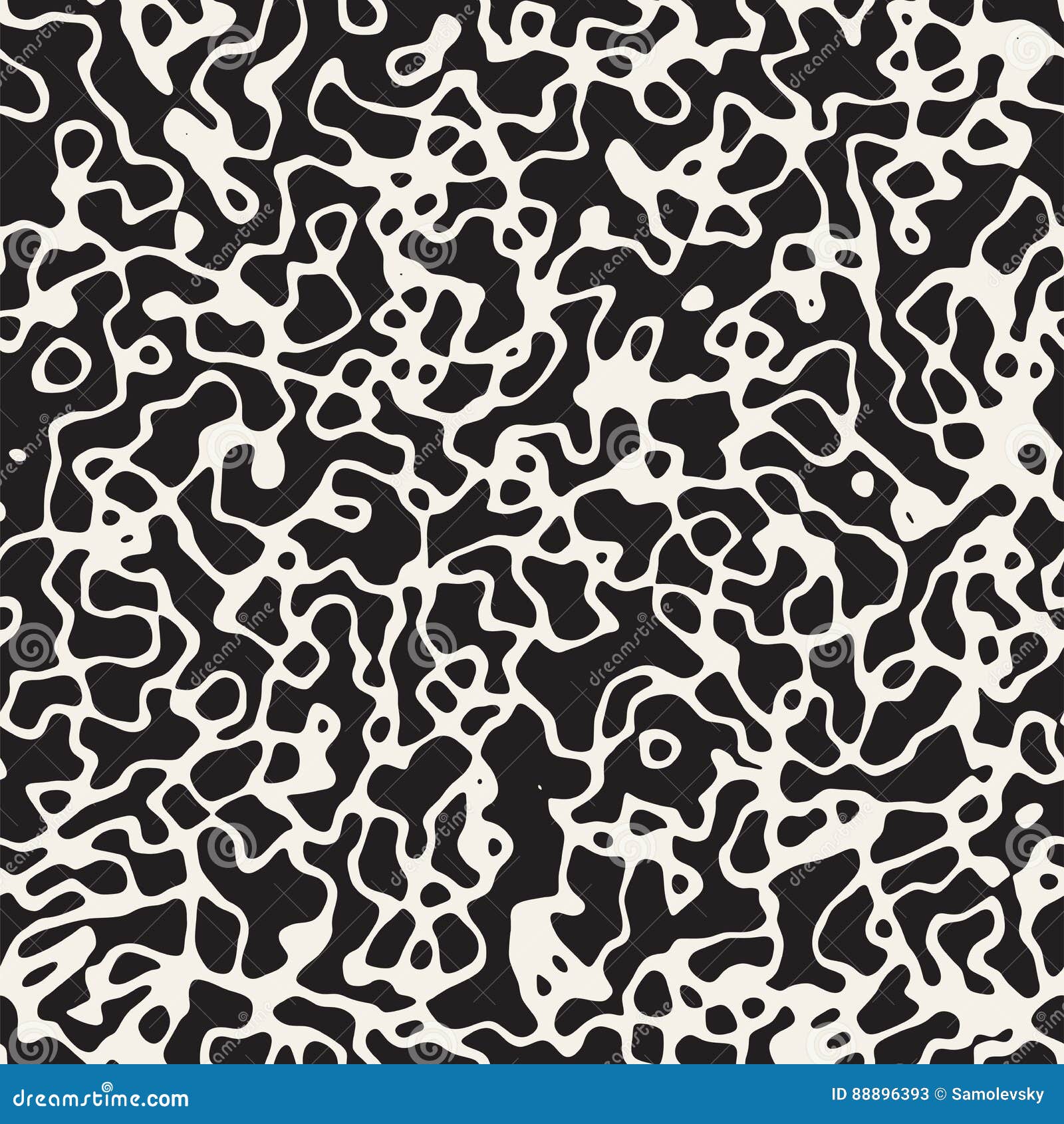 Noise Grunge Abstract Texture. Vector Seamless Black and White Pattern ...