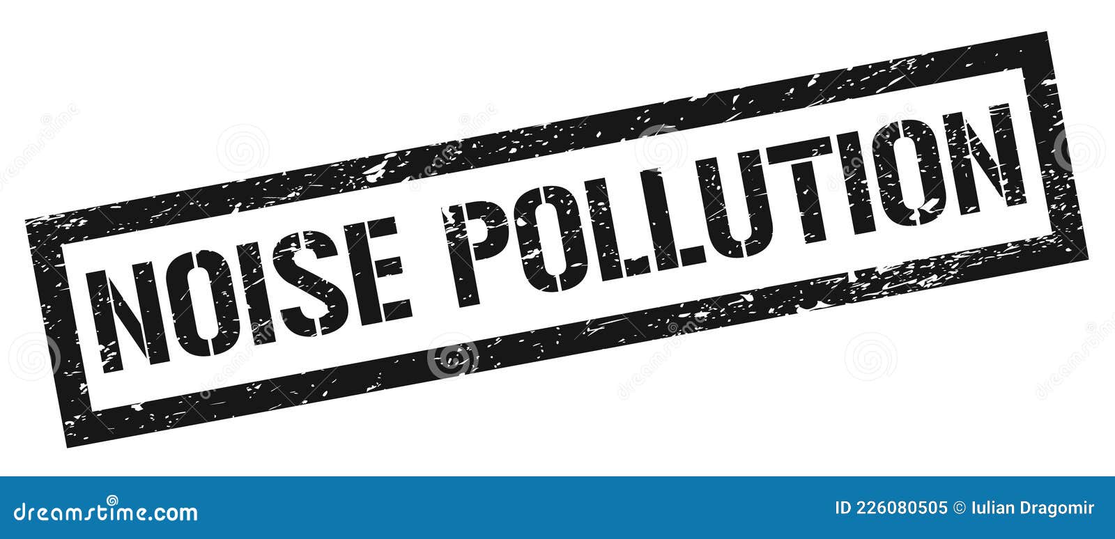 NOISE POLLUTION Black Grungy Rectangle Stamp Stock Illustration ...