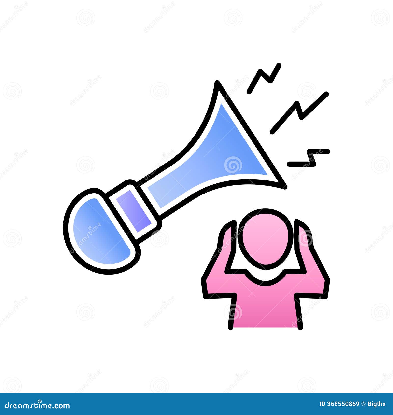 Noise Pollution Poster Vector Suffering Loud Sound Stock Illustration | CartoonDealer.com #248046844