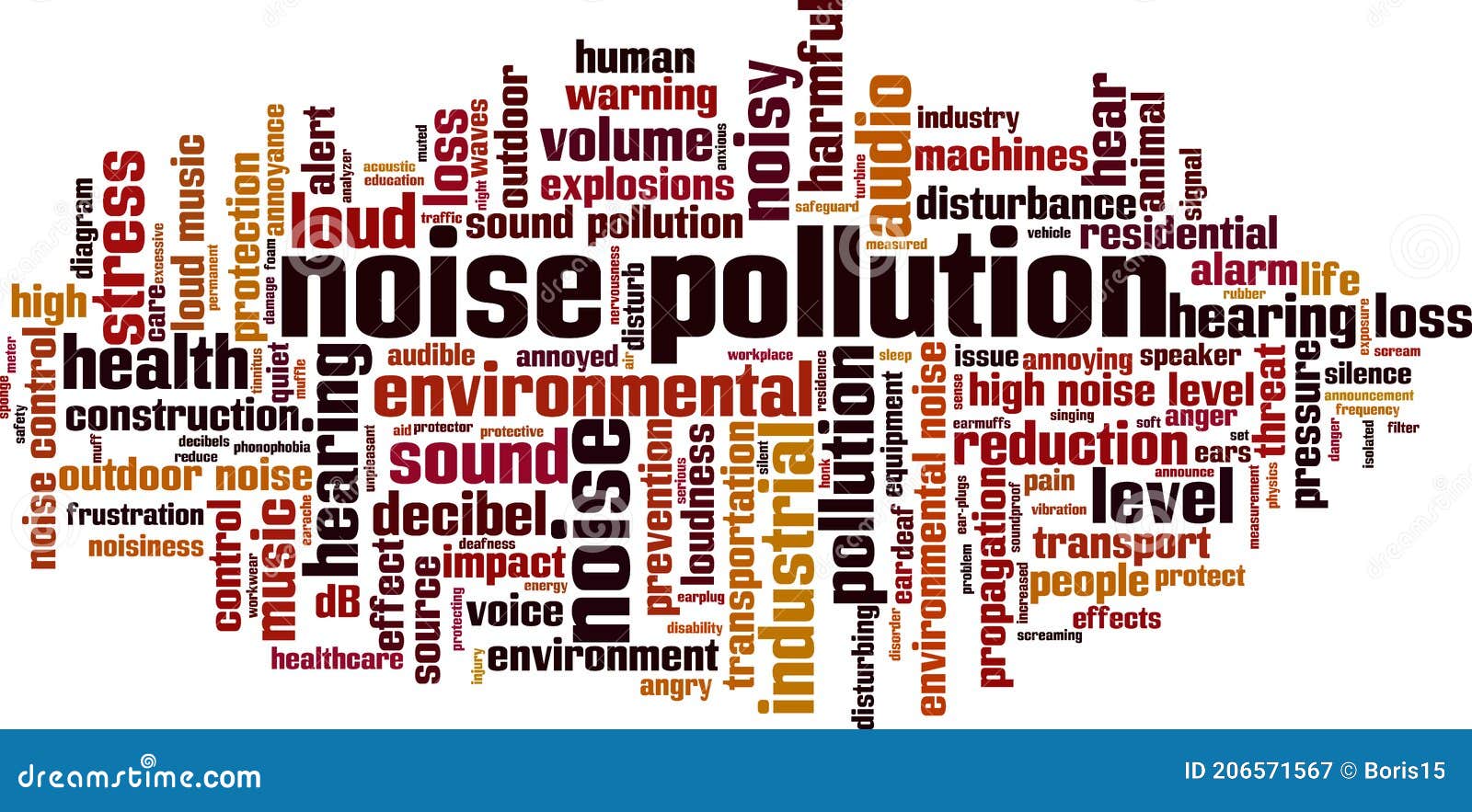 Noise Pollution Word Cloud Cartoon Vector | CartoonDealer.com #206571567